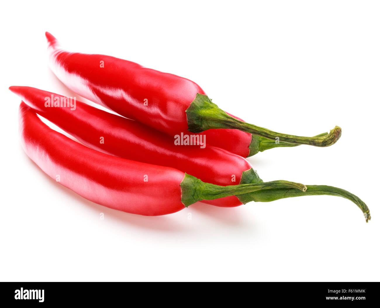 rote Chili oder Cayennepfeffer Chili isoliert auf weißem Hintergrund ...