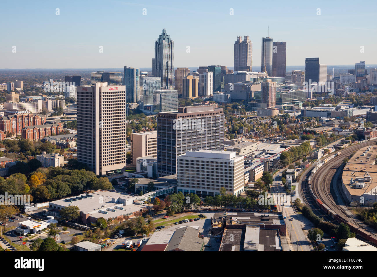 Aerial Fotografieren von Atlanta, Georgia USA aufgenommen am 10.11.2015 ...