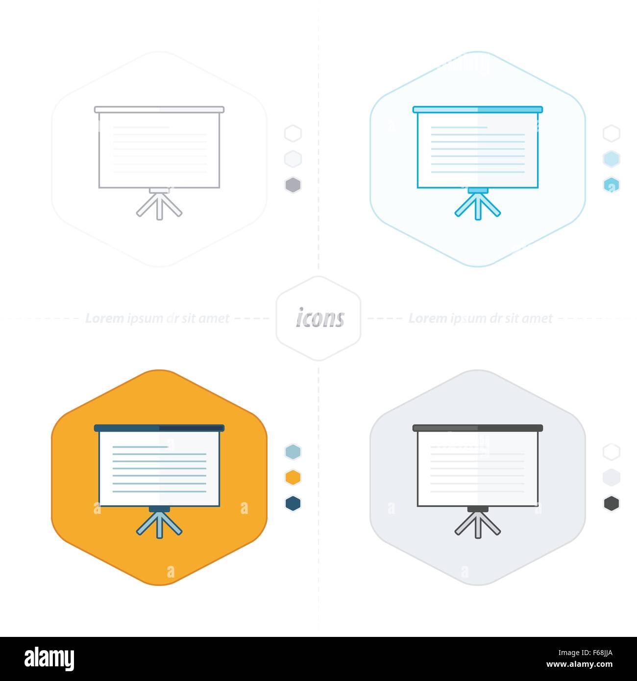 Präsentation-Symbol. Vektor 4-design Stock-Vektorgrafik - Alamy