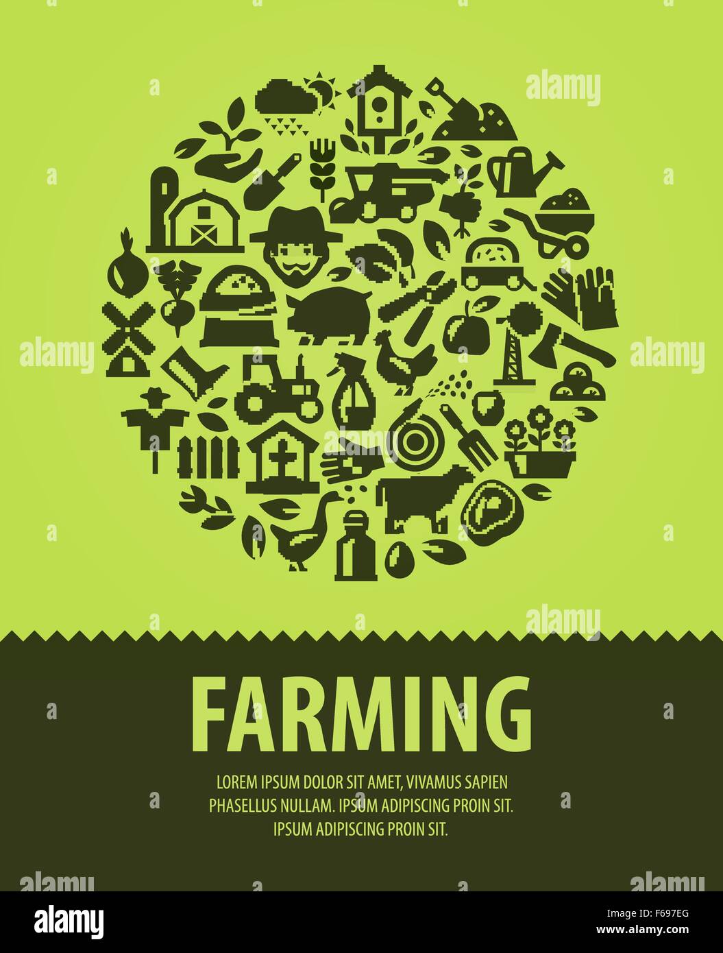 die Landwirtschaft Vektor-Logo-Design-Vorlage. Bauernhof oder ...