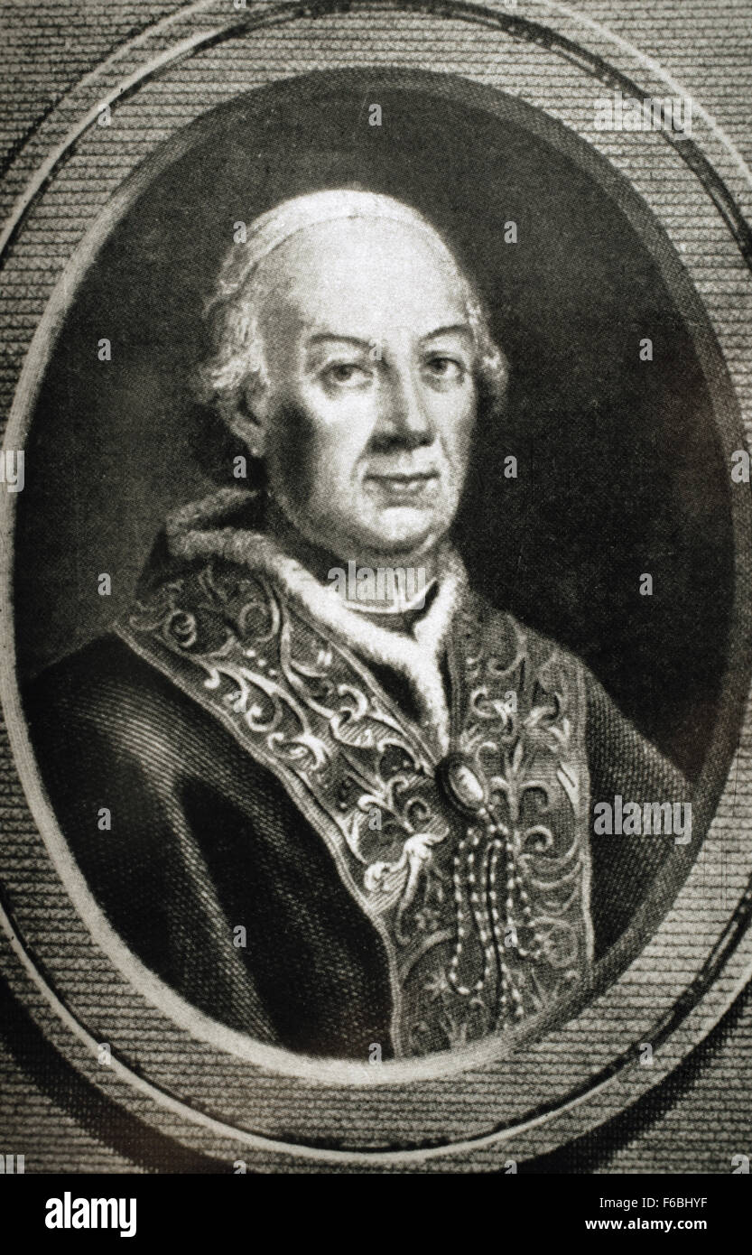 Gravur Von Papst Pius Vi Stockfotos und -bilder Kaufen - Alamy