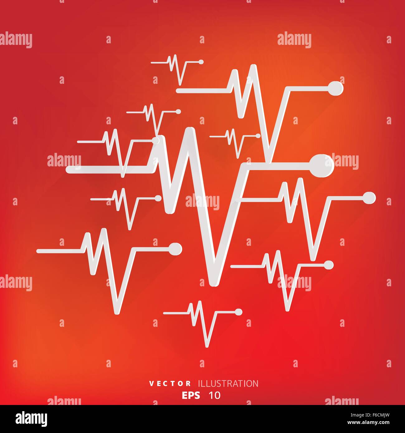 Herzschlag, Cardiogramm. Puls-Symbol Stock-Vektorgrafik - Alamy