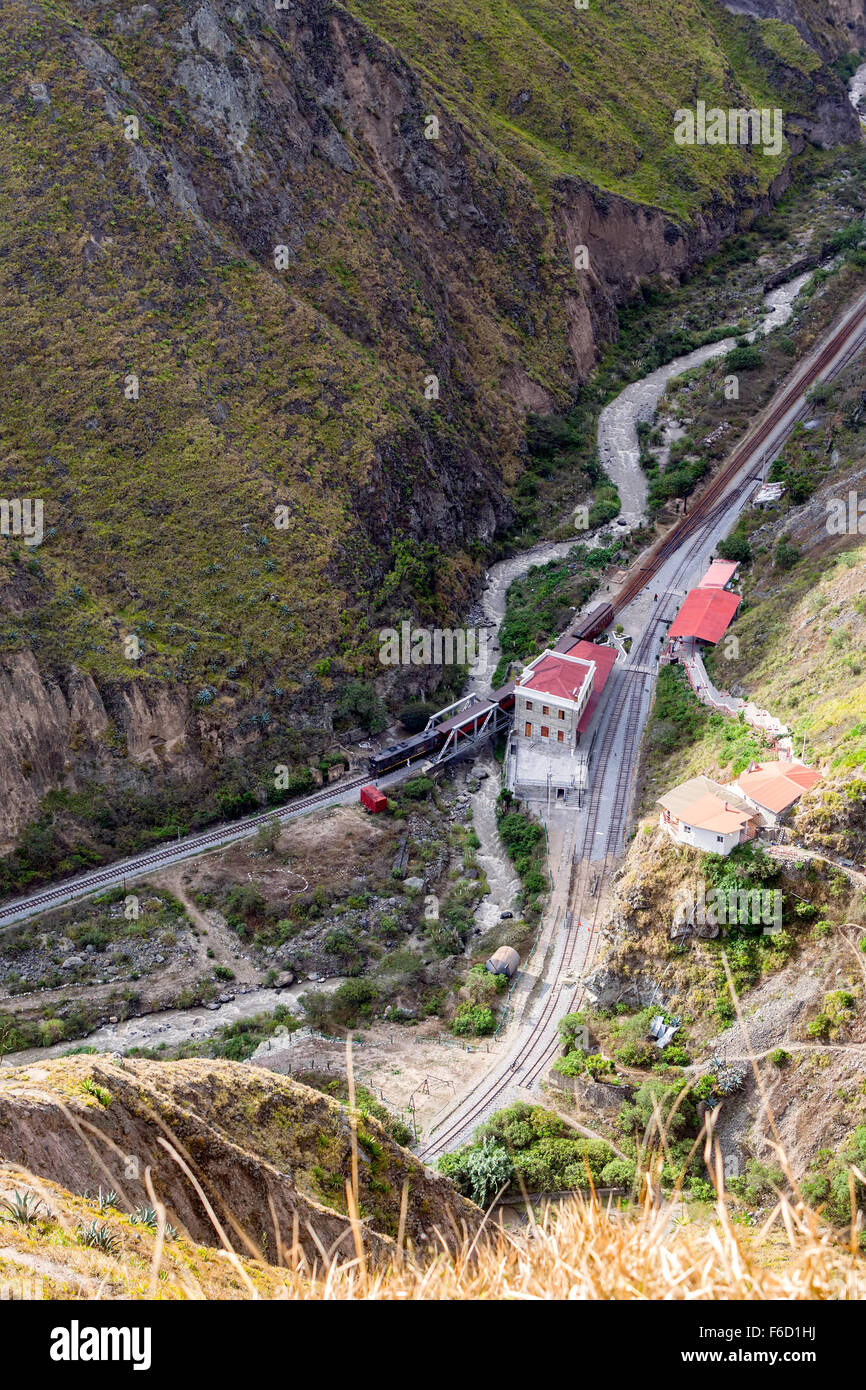 Train Ride, Devils Nase, Nariz Del Diablo, Aerial Blick auf einen Zug ...