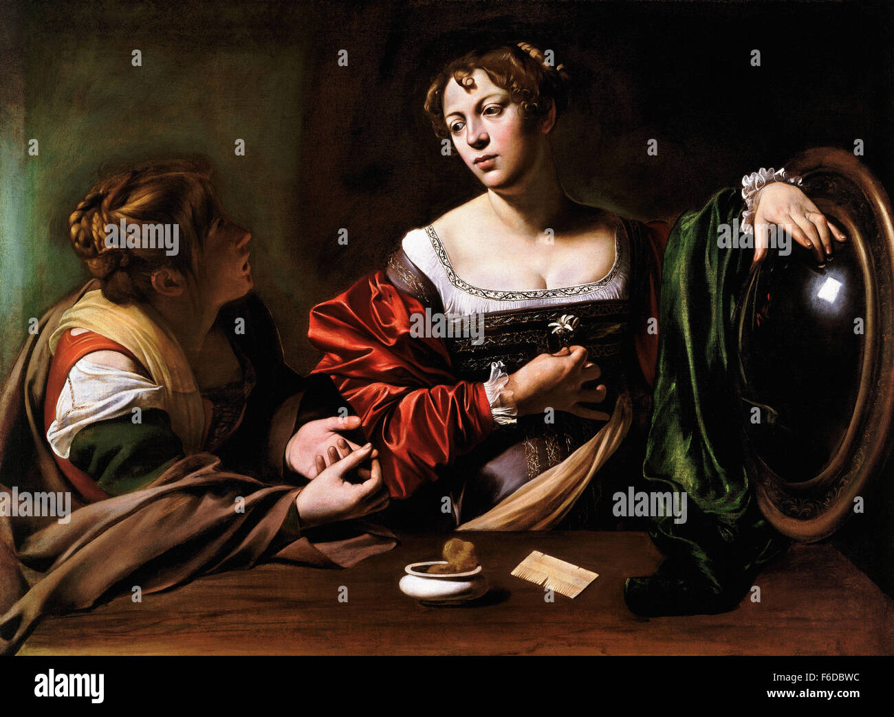 Michelangelo Merisi da Caravaggio - Martha und Mary Magdalene Stockfotografie - Alamy