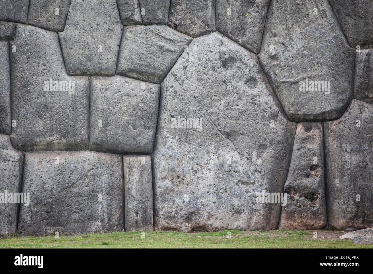 Wand aus Steinblöcken zeigt alte Inka Präzision Gebäude Stockfotografie ...