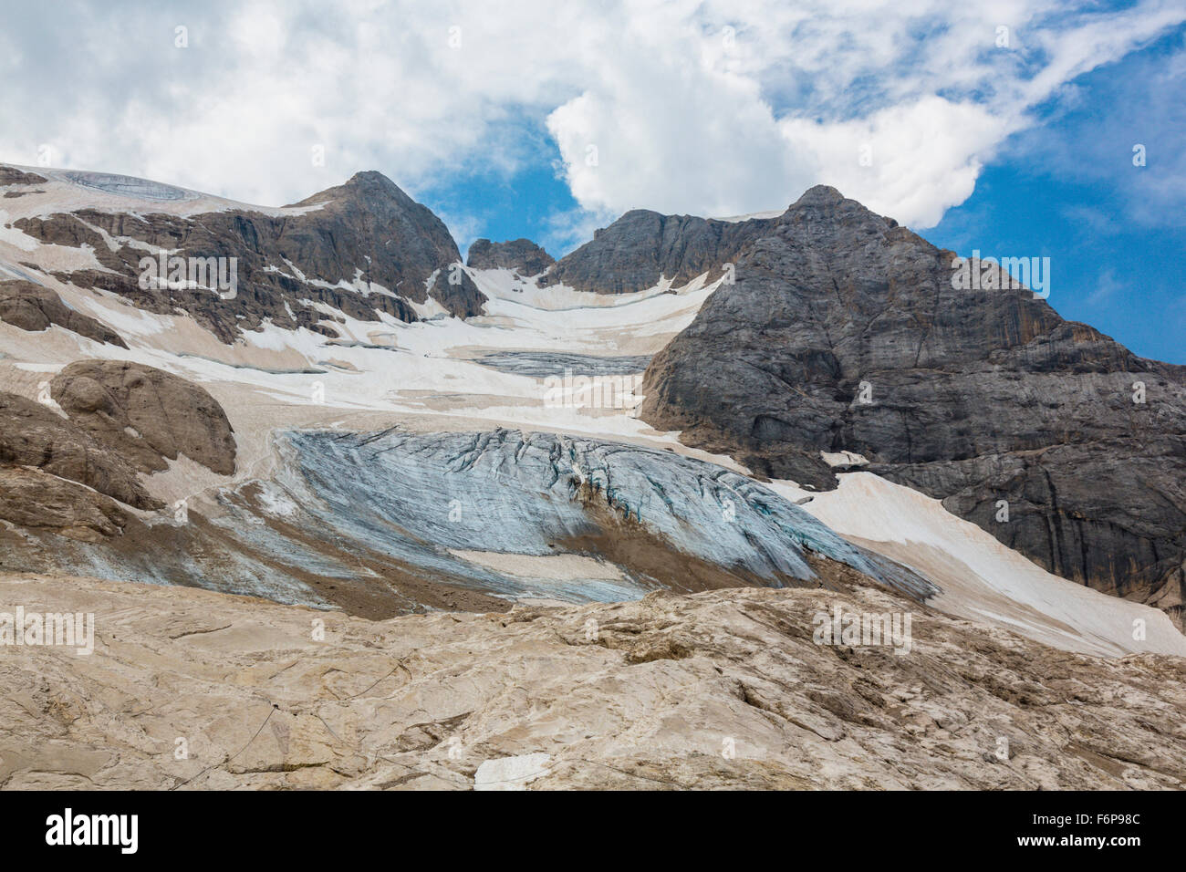 Marmolata / Marmolada Gletscher, Dolomiten, Südtirol, Italien, Europa ...