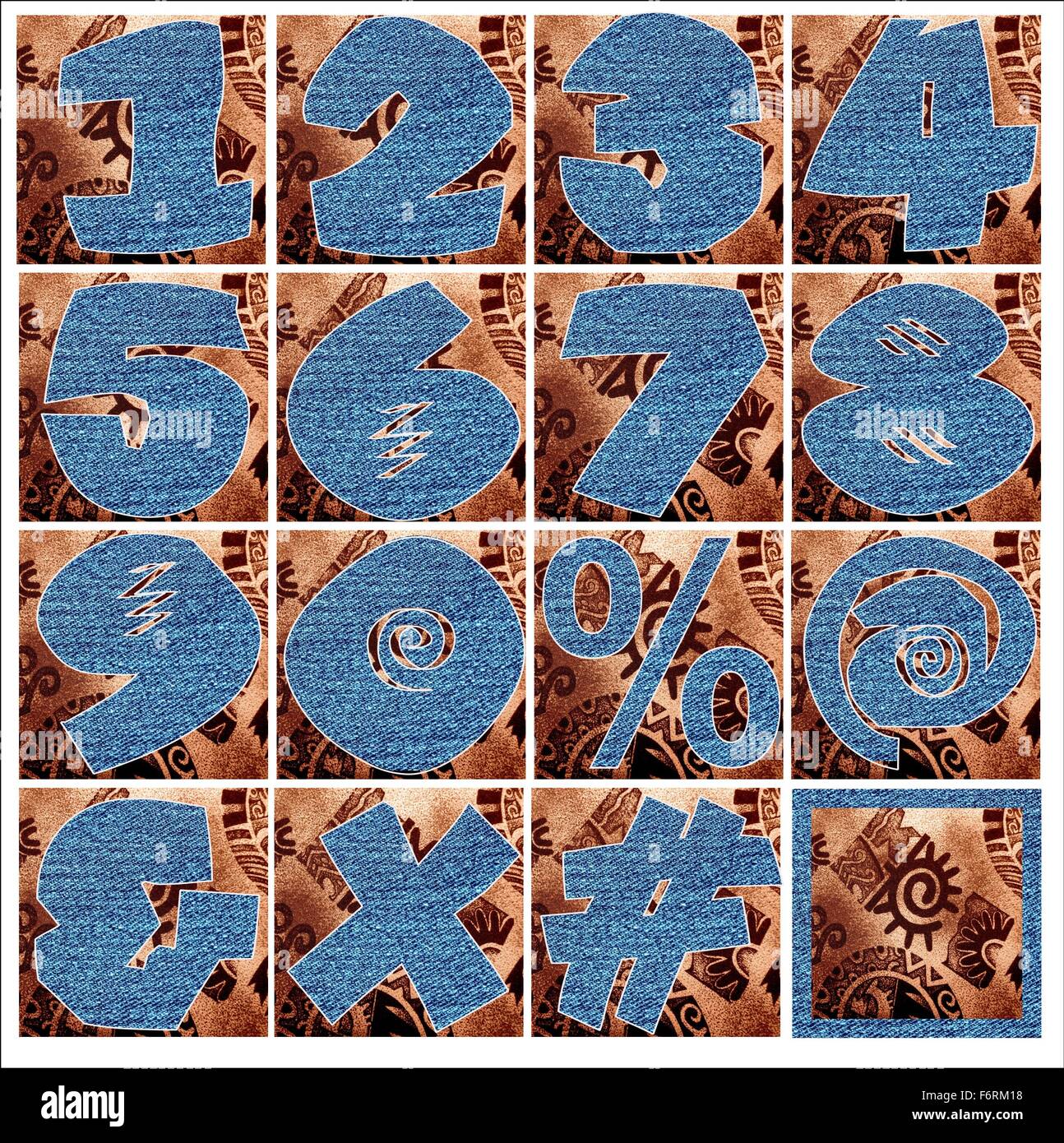 ABC Alphabet Zahlen Schriftzug design Stockfotografie - Alamy