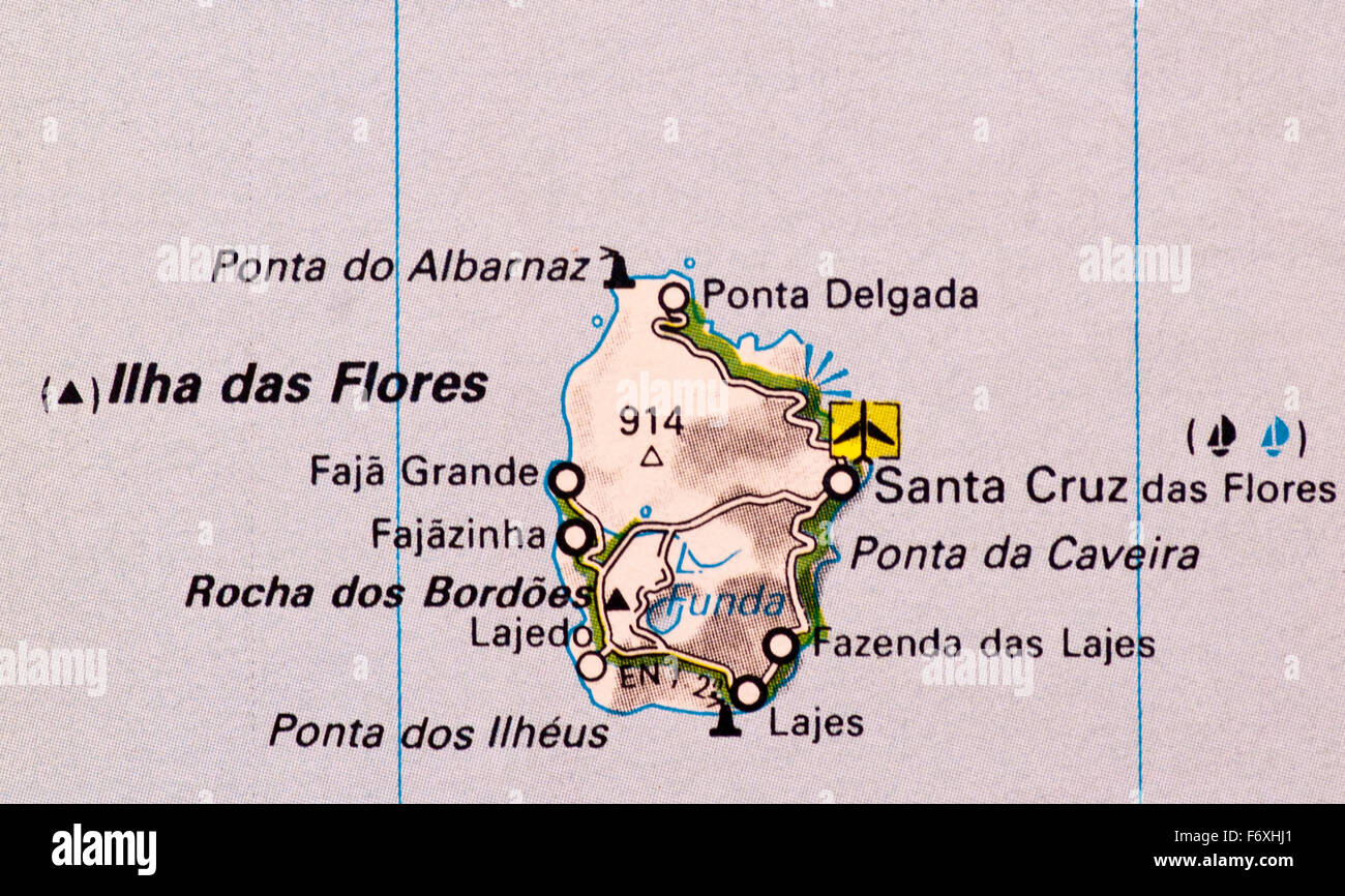 Karte der insel flores -Fotos und -Bildmaterial in hoher Auflösung – Alamy