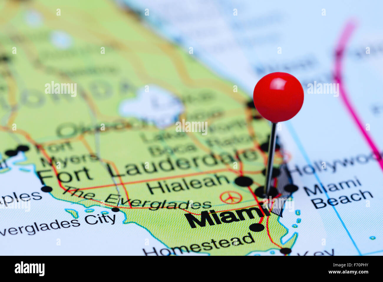 Miami auf einer karte -Fotos und -Bildmaterial in hoher Auflösung – Alamy