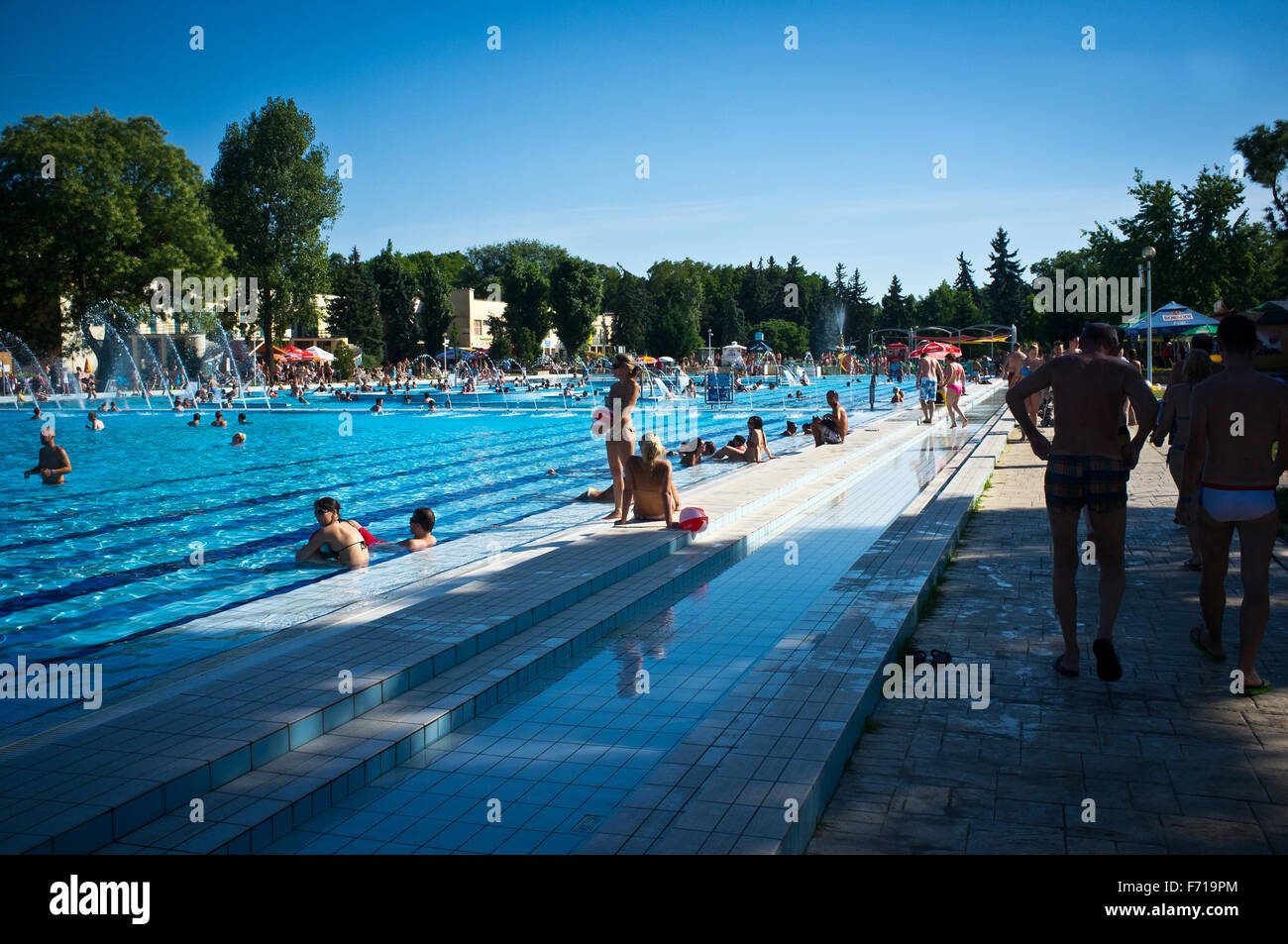 Palatinus Strand, Margareteninsel, Budapest, Ungarn Stockfotografie - Alamy