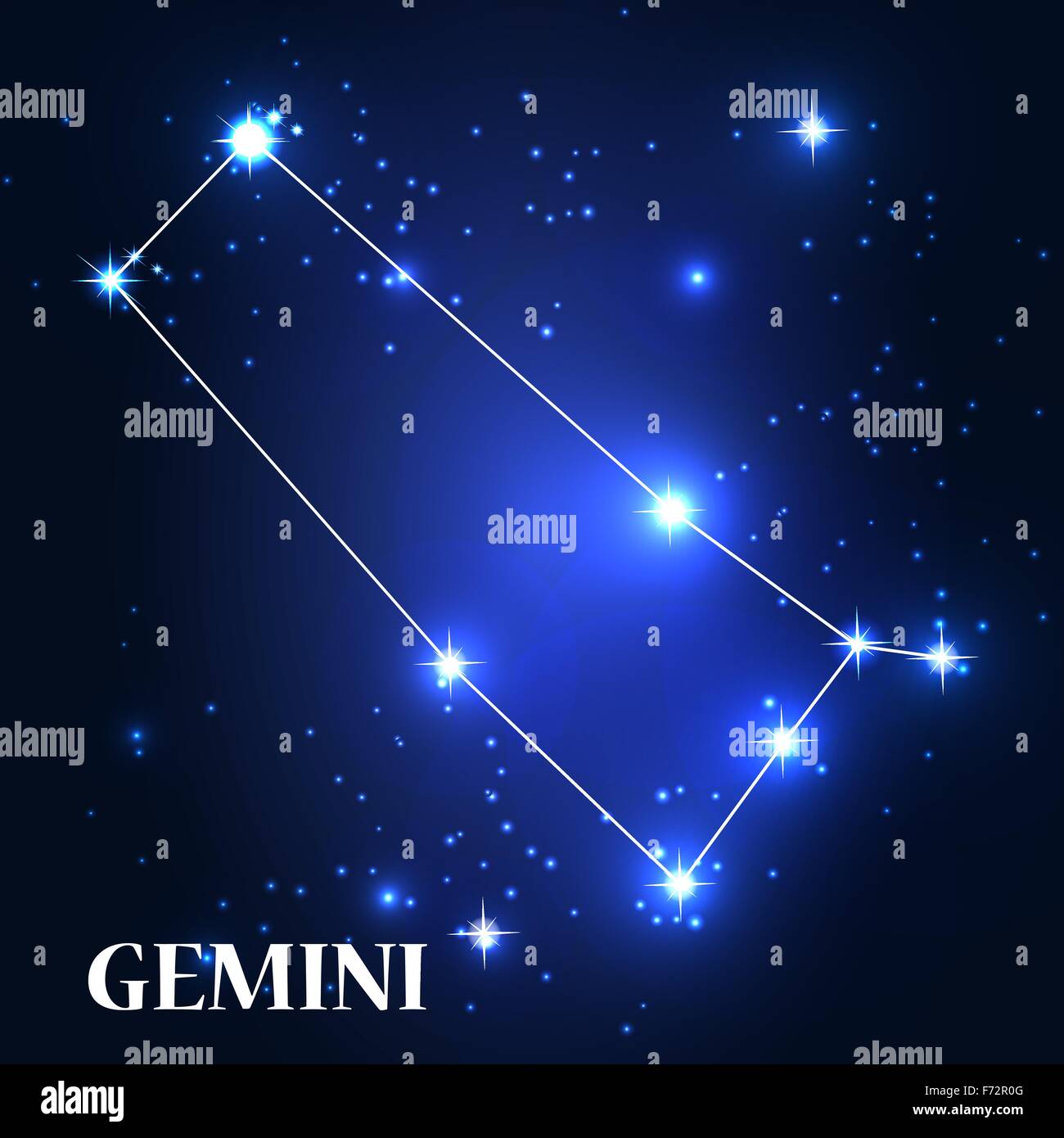 Symbol. Sternzeichen Zwillinge. Vektor-Illustration Stock-Vektorgrafik ...