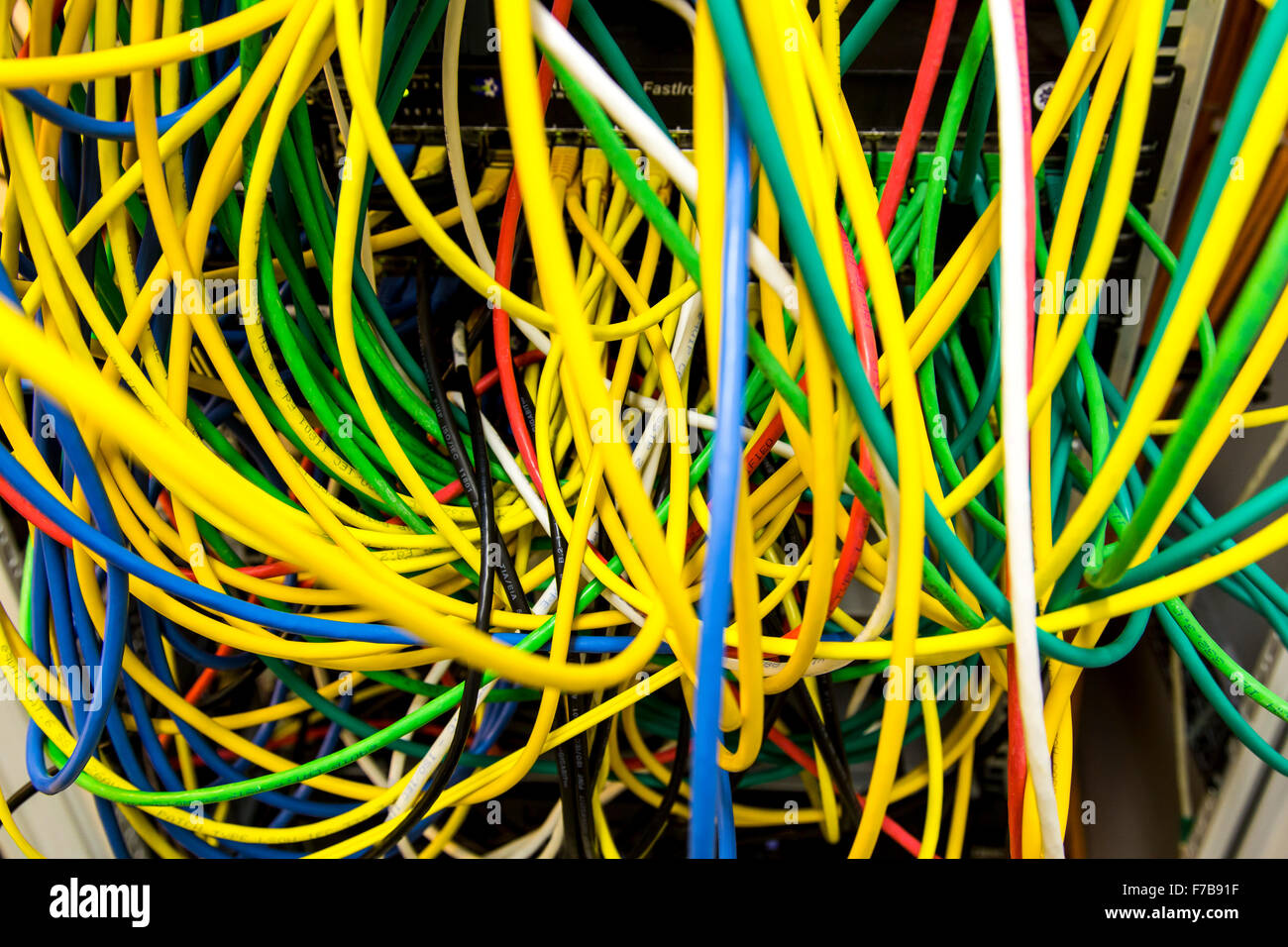 Computer Network Server Cables Connections Stockfotos und -bilder ...