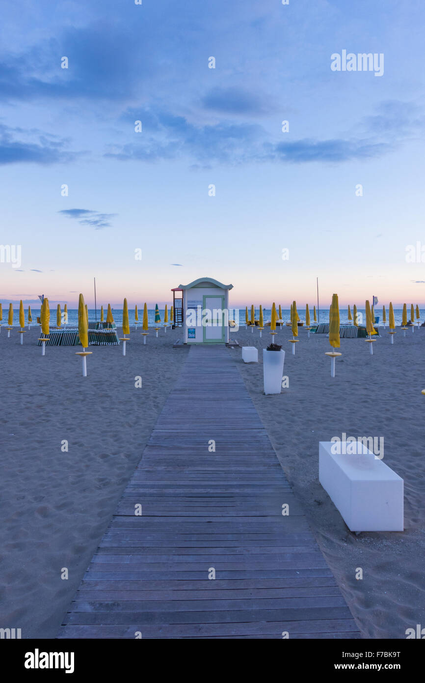 Touristischen Strand Dorf von Grado, Friaul-Julisch Venetien, Italien ...