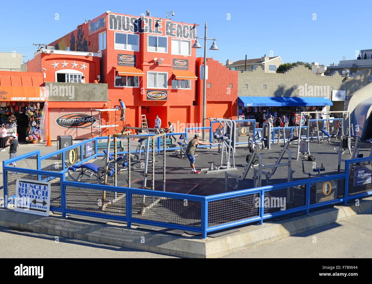 Muscle Beach in Venice, Kalifornien Stockfotografie - Alamy