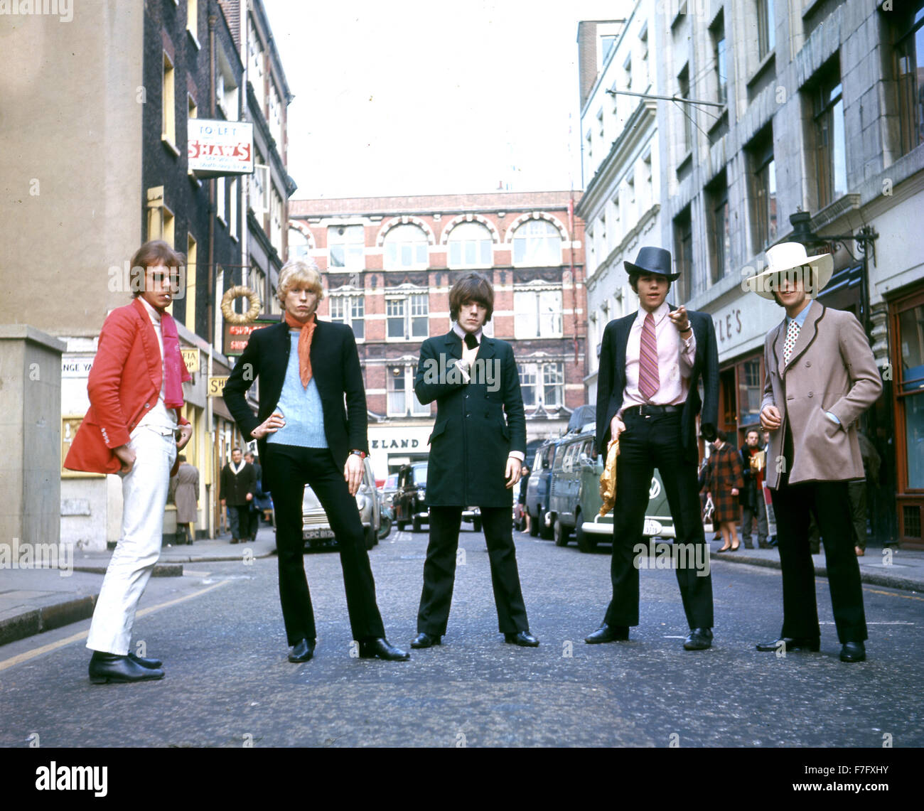 DIE MOVE UK-Popgruppe im Jahr 1967. Von links: Trevor Burton, Ace ...