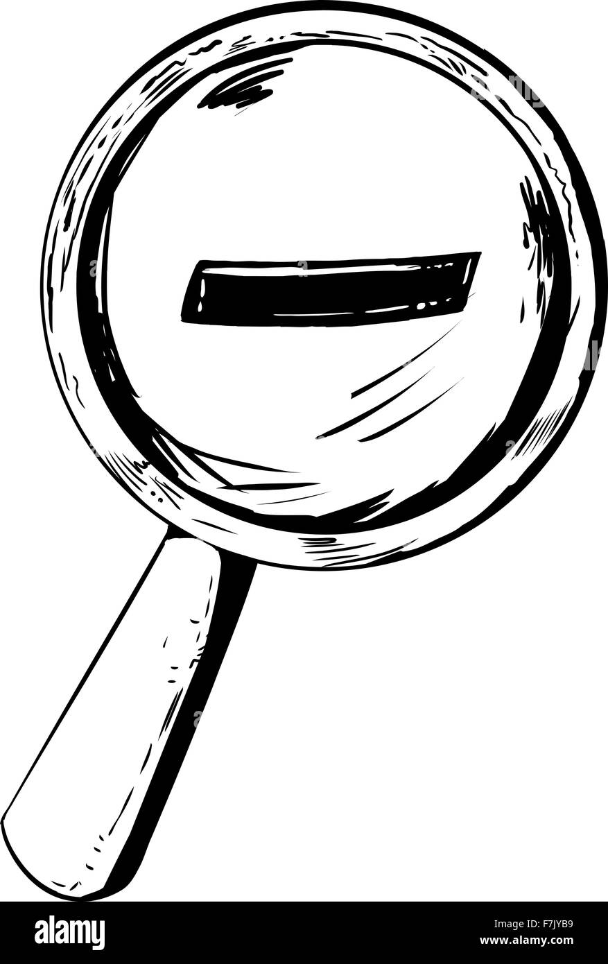 Lupa de dibujos animados Schwarzweiß-Stockfotos und -bilder - Alamy