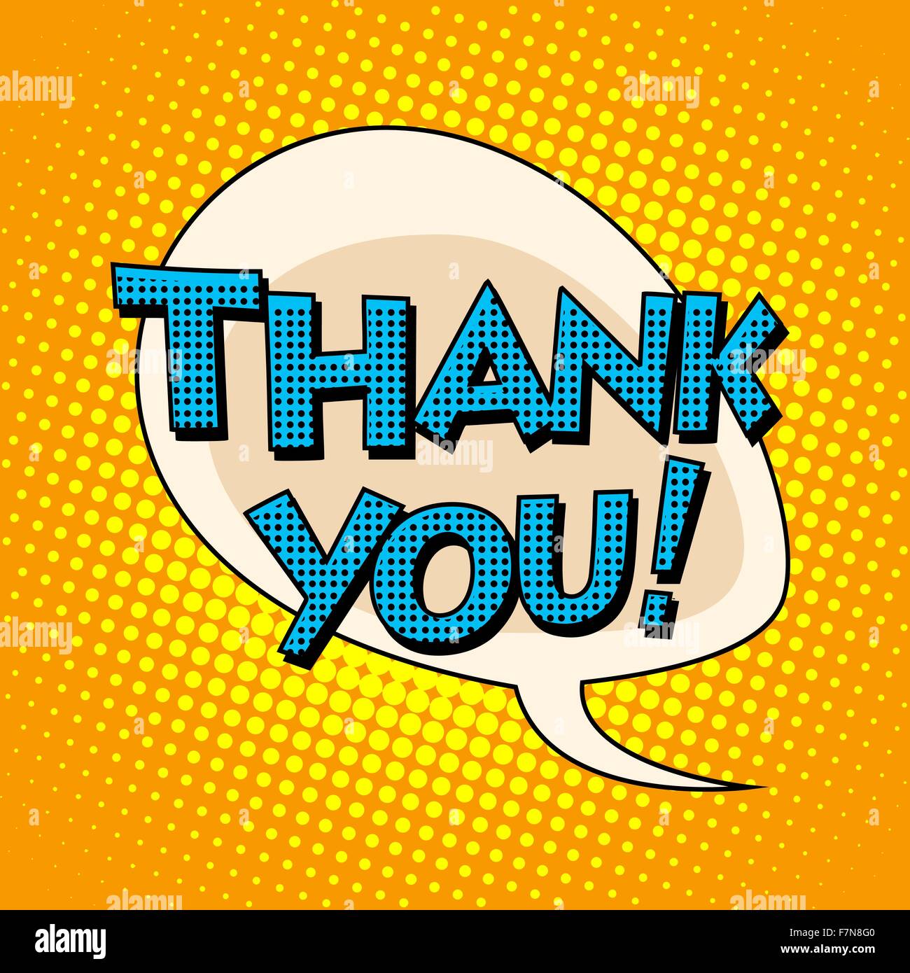 Danke Comic-Blase Retro-text Stock-Vektorgrafik - Alamy