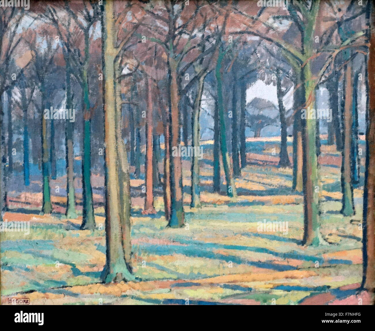Spencer Frederick Gore (1878 – 1914), Holz in Richmond Park, 1913 / 14 ...