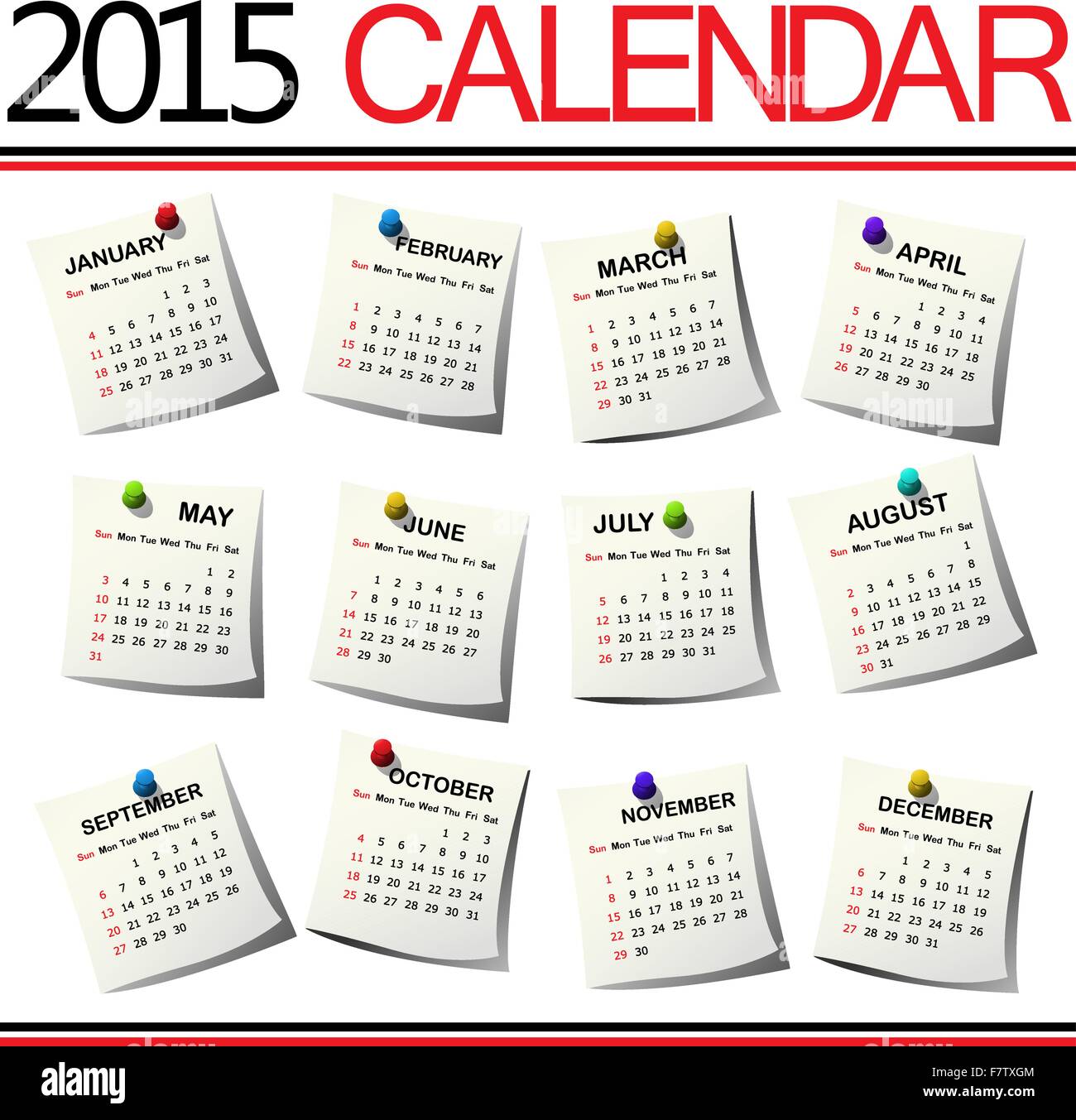 Kalender tabelle Stock-Vektorgrafiken kaufen - Alamy