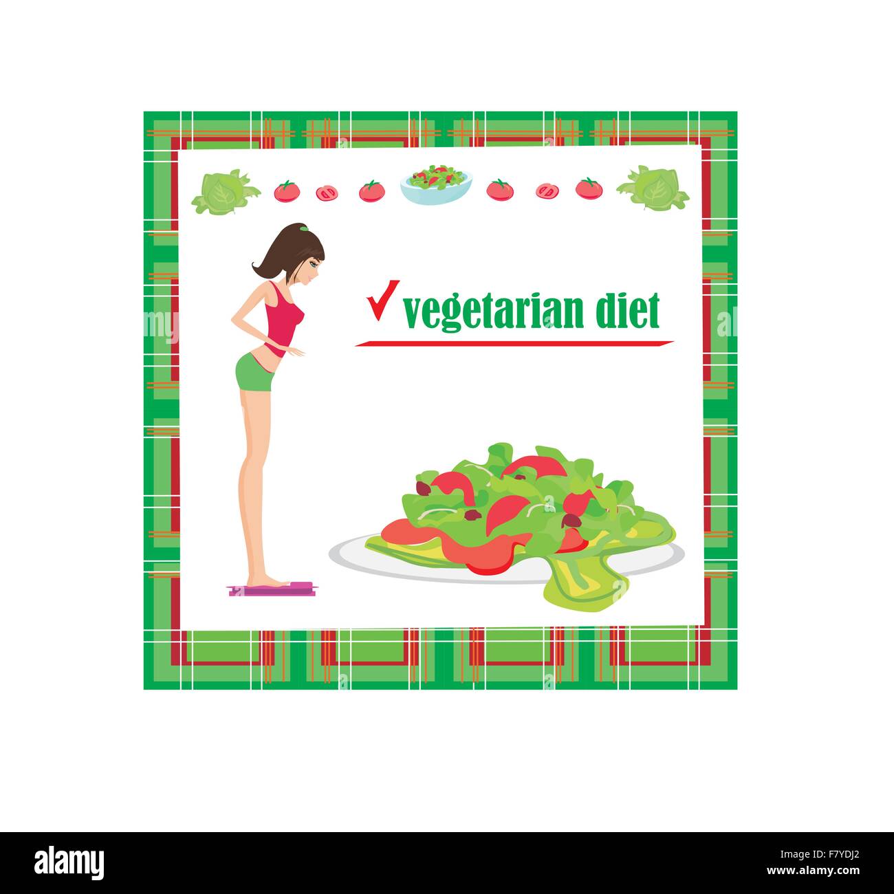 Vegetarische mahlzeit Stock-Vektorgrafiken kaufen - Alamy