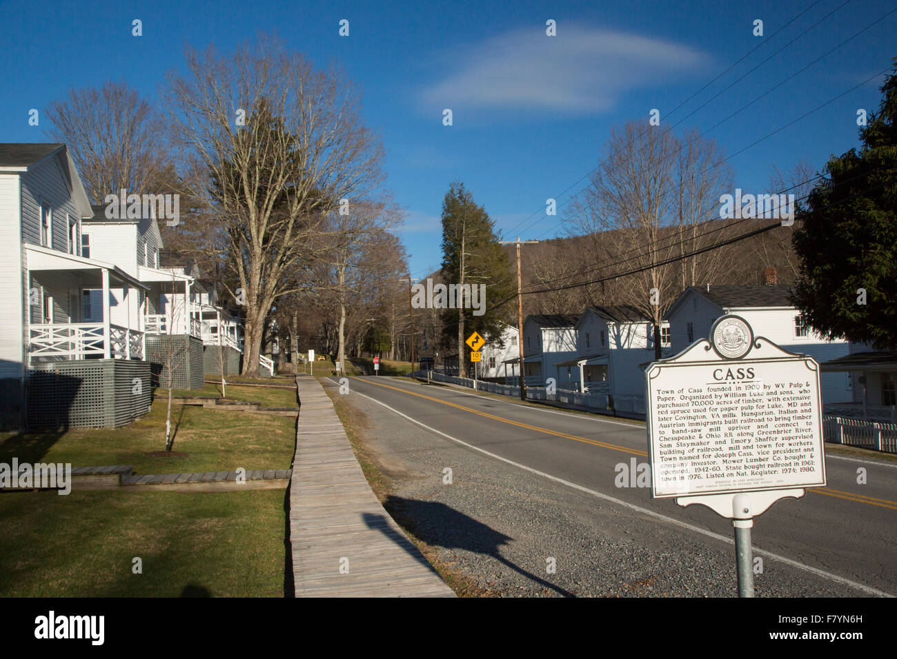 Cass, West Virginia - Häuser in einer Firma-Stadt im Jahre 1900 durch ...