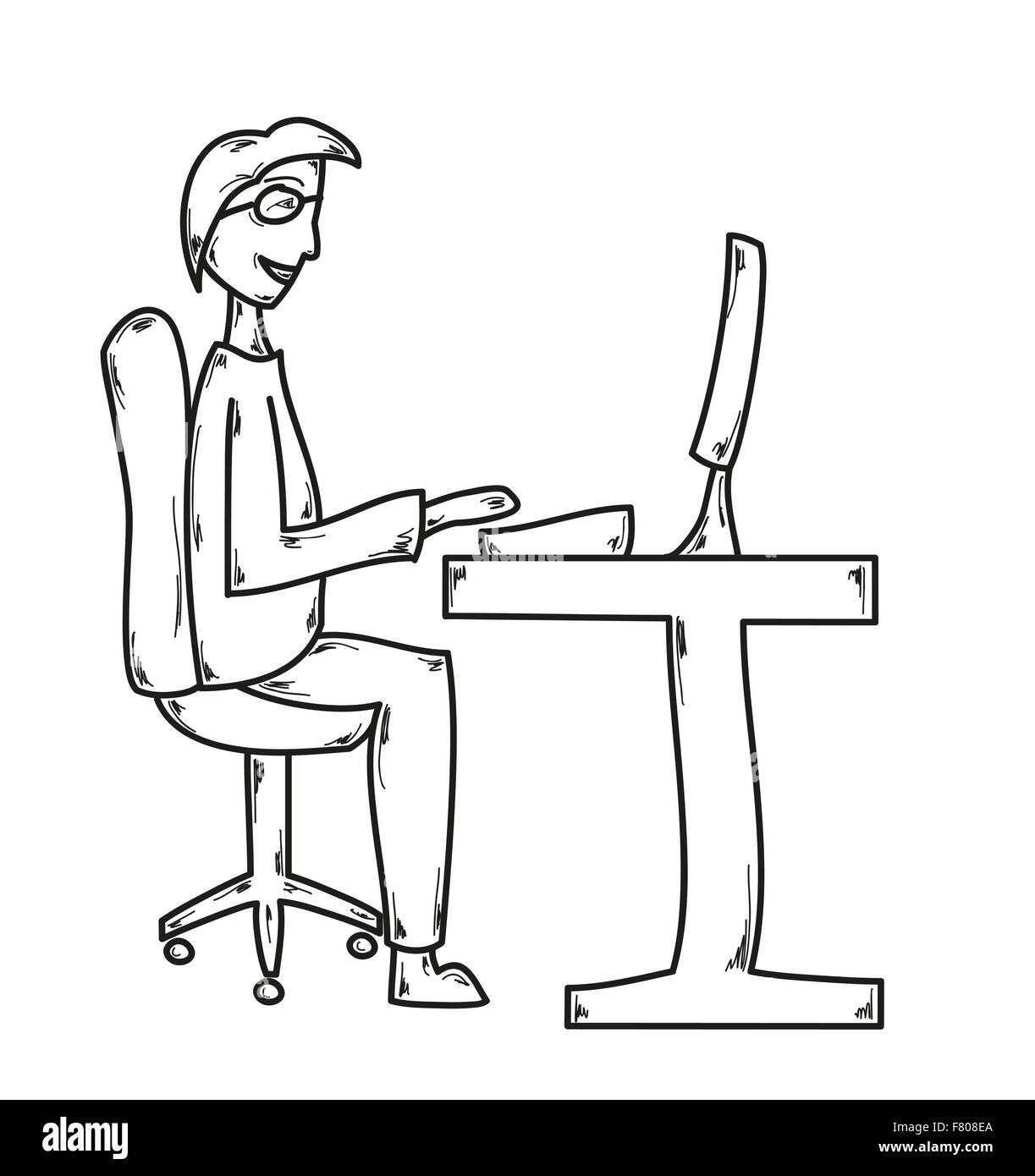 Tastatur mann Stock-Vektorgrafiken kaufen - Alamy