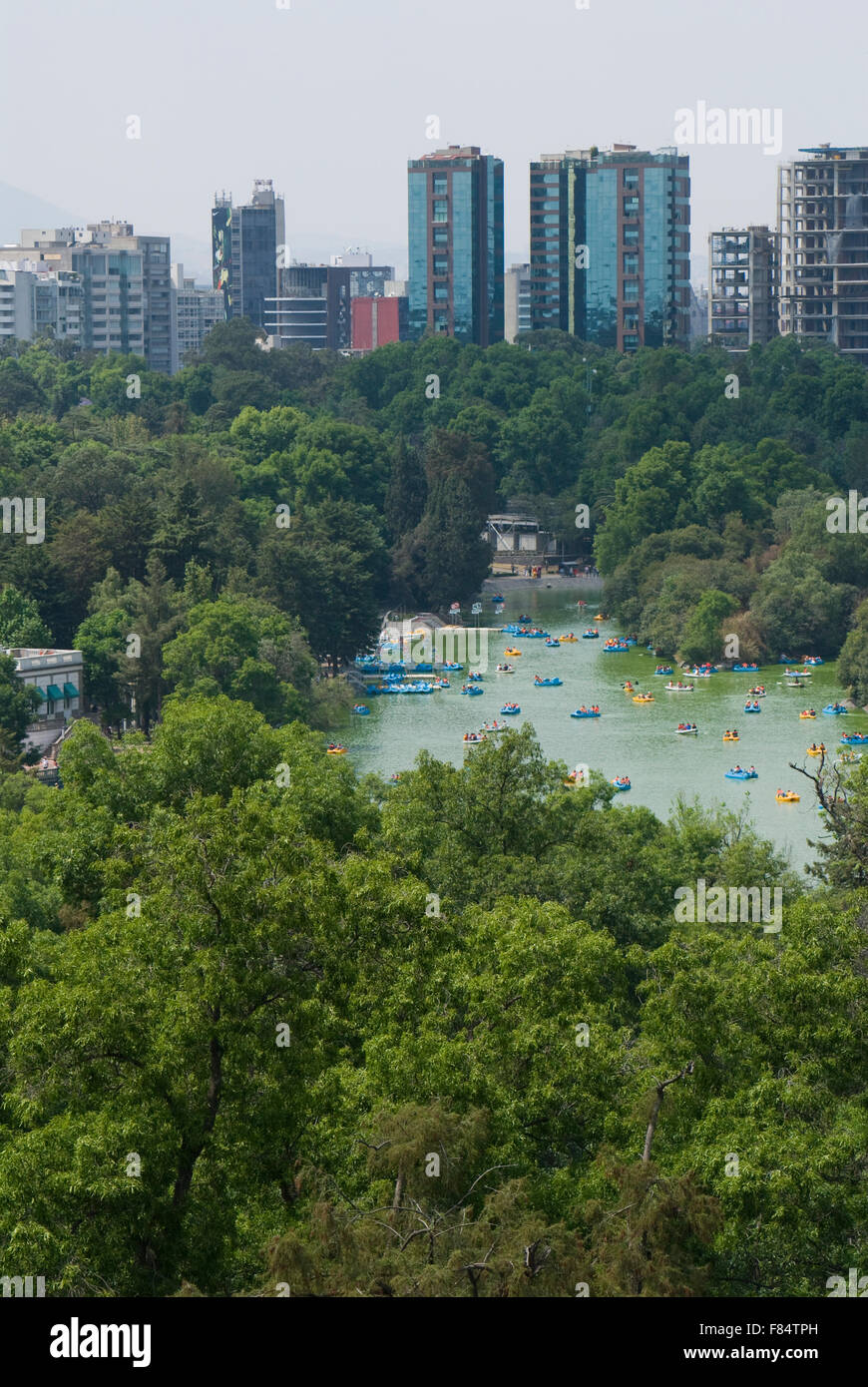 Chapultepec Park Bootsfahrer in der Lago de Chapultepec, Mexiko-Stadt ...