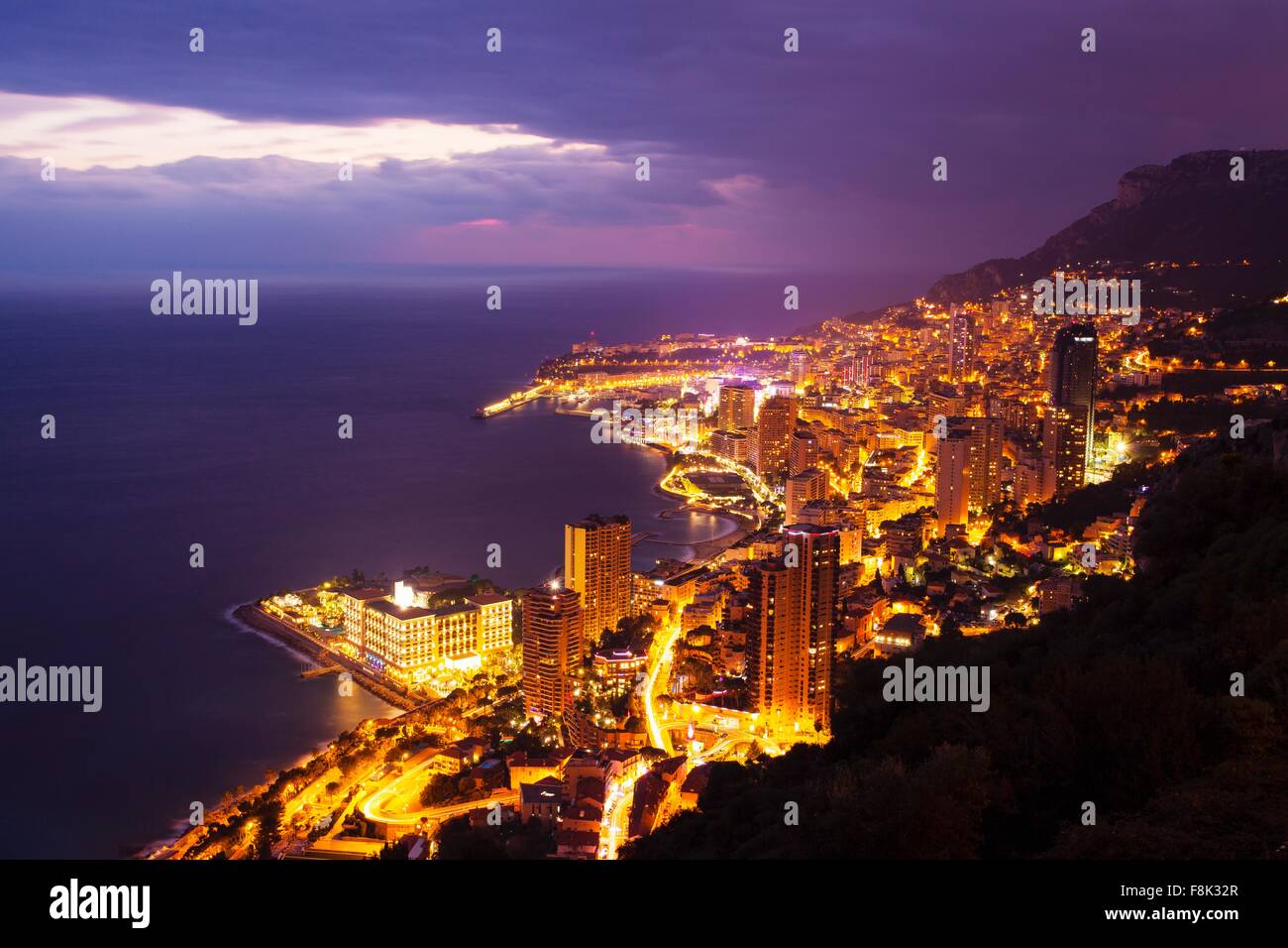 Monaco night view -Fotos und -Bildmaterial in hoher Auflösung – Alamy
