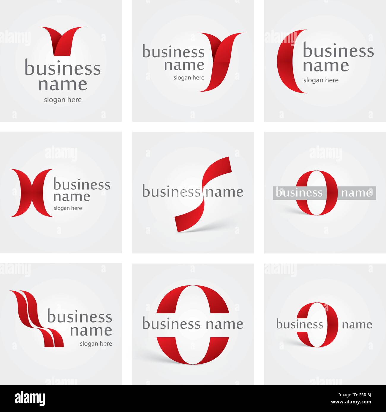 Rotes logo logos zeichen zeichen Stock-Vektorgrafiken kaufen - Alamy