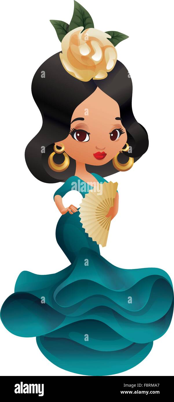 Cartoon flamenco dancer Stock-Vektorgrafiken kaufen - Alamy