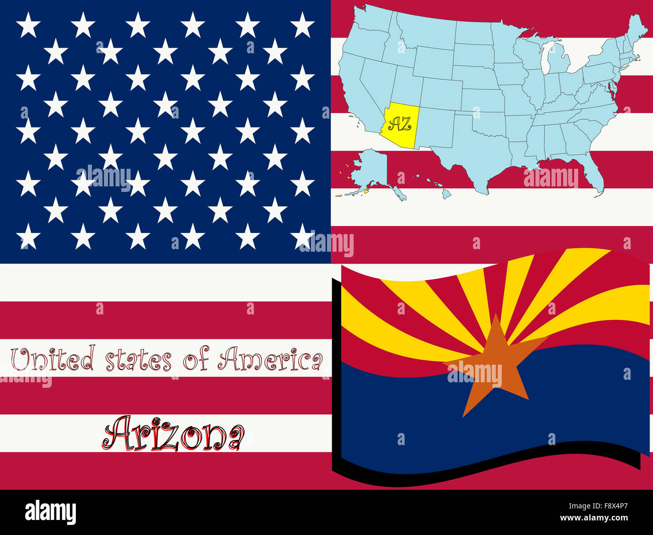 Mappa california e arizona -Fotos und -Bildmaterial in hoher Auflösung ...