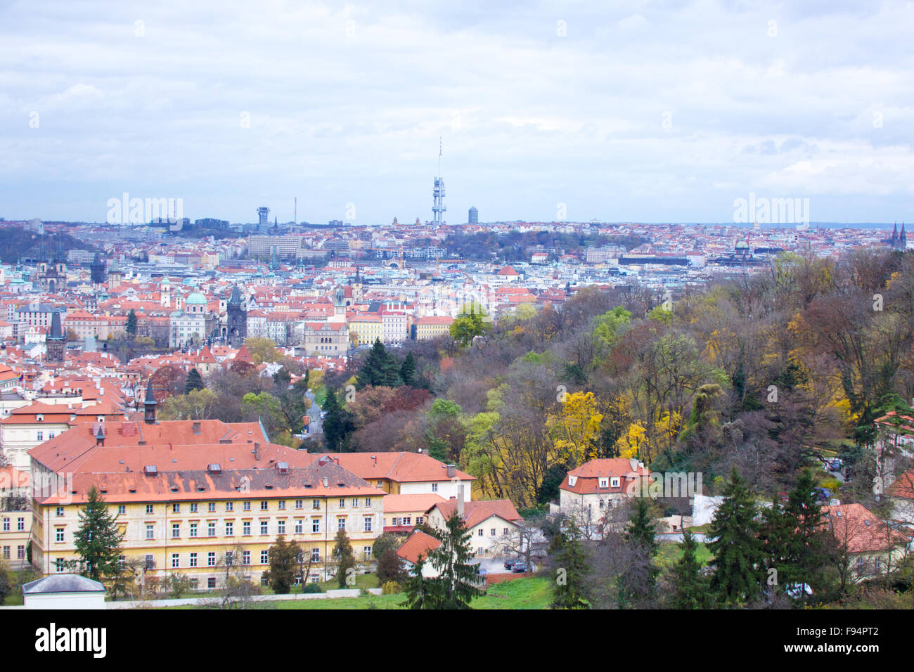 Die Aussicht auf die Prager gotische Burg und Bauten Czhech, EU ...