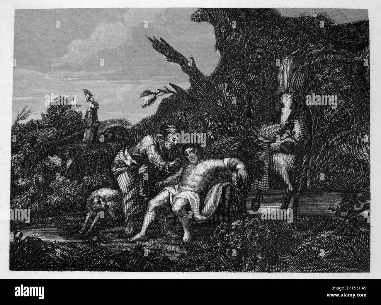 Der barmherziger samariter Schwarzweiß-Stockfotos und -bilder - Alamy