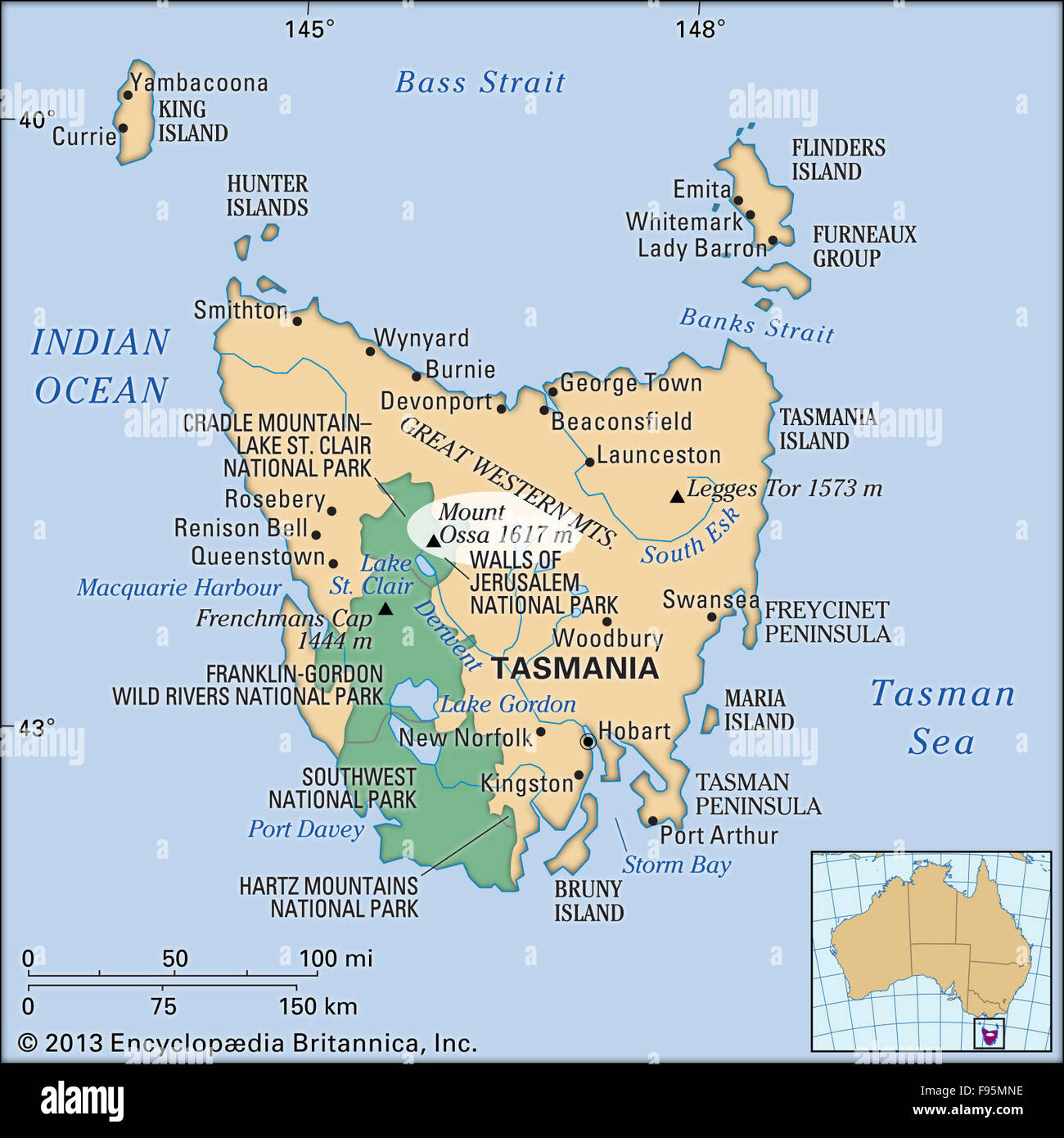 Mount Ossa, Tasmanien, Australien Stockfotografie - Alamy