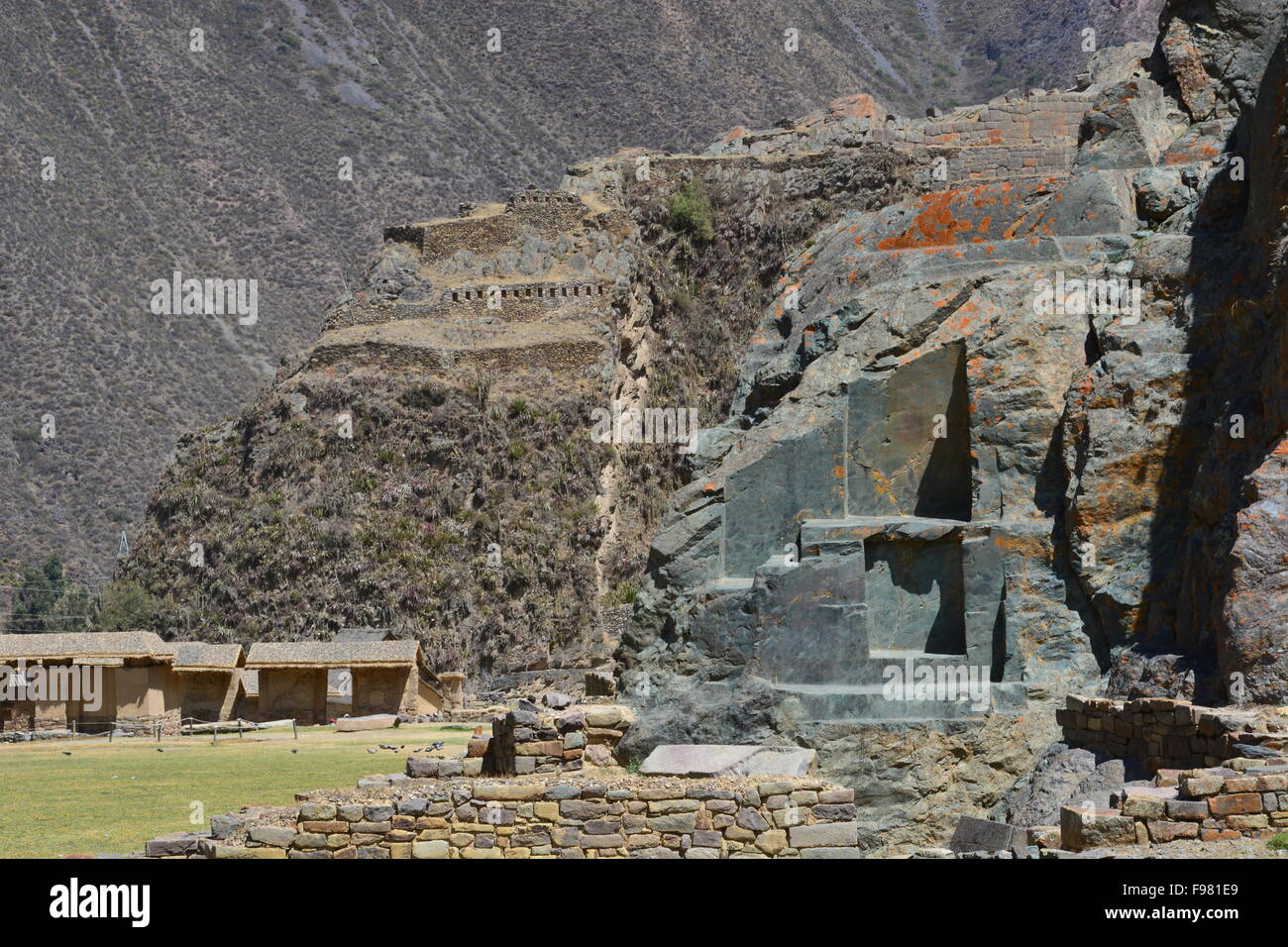 Die Inka-Ruinen von Ollantaytambo im Heiligen Tal von Peru ...