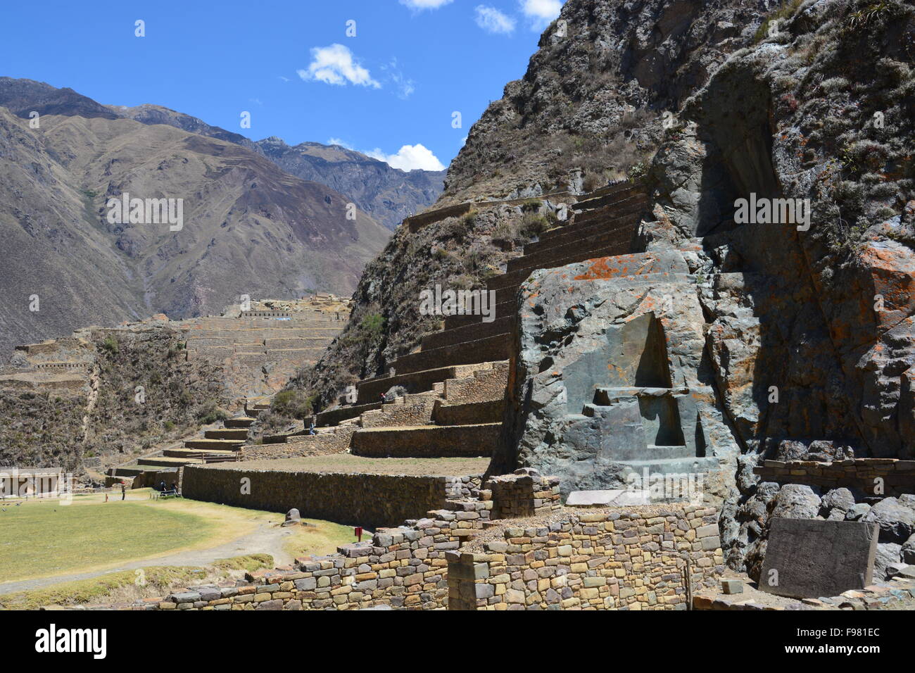 Die Inka-Ruinen von Ollantaytambo im Heiligen Tal von Peru ...