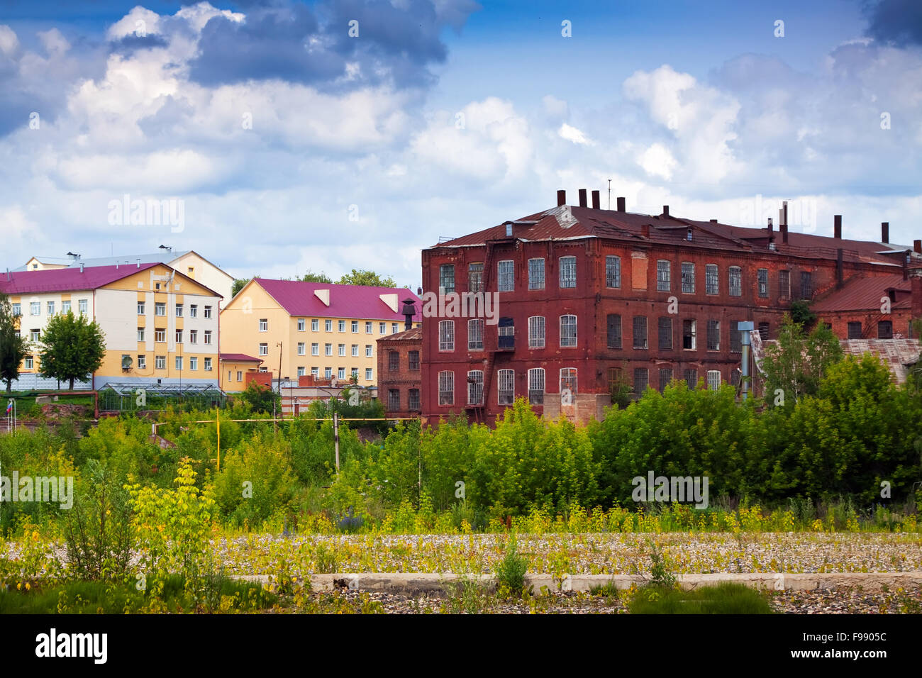 Das alte Gebäude der Textilfabriken in Ivanovo. Russland ...