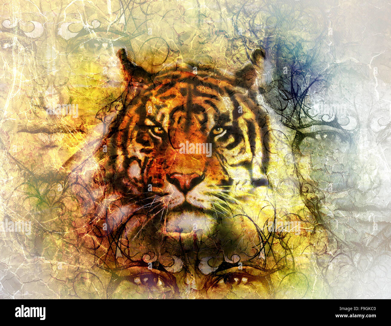 Illustration fierce tiger animal character -Fotos und -Bildmaterial in ...