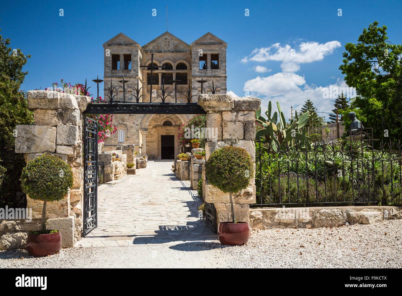 Die Franziskaner Kirche der Verklärung auf dem Berg Tabor, Galiläa ...