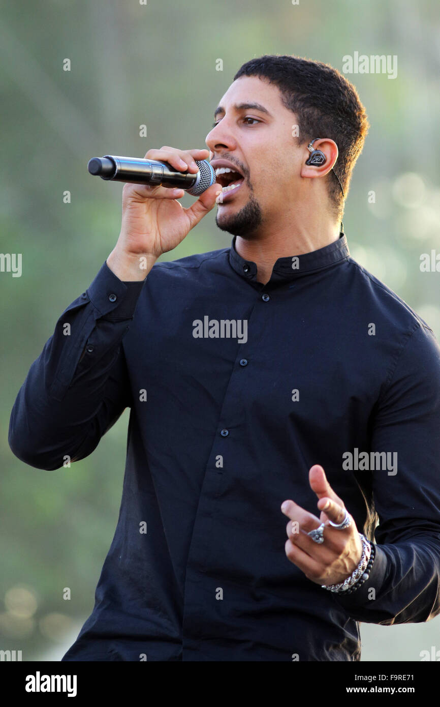 Deutscher Sänger und Songwriter Andreas Bourani führt live auf dem 35 ...