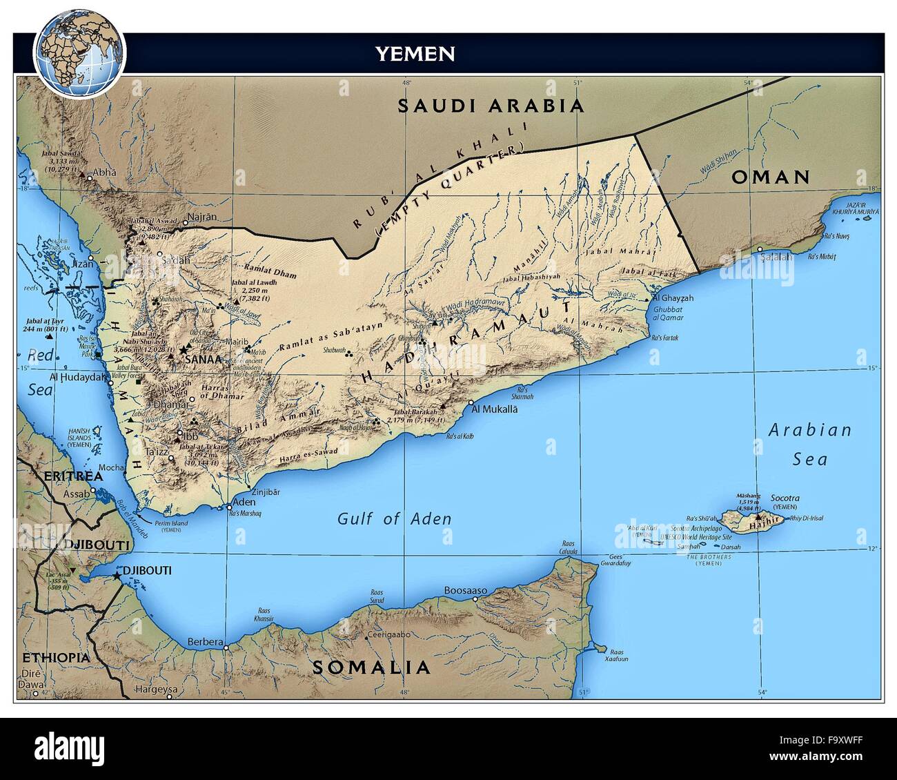 Karte von jemen -Fotos und -Bildmaterial in hoher Auflösung – Alamy