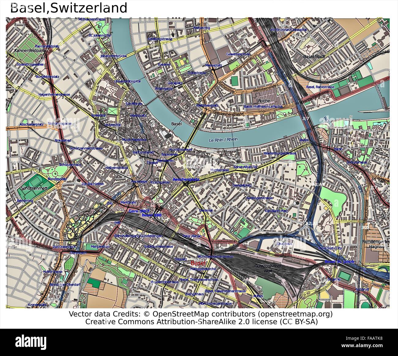 Basel Switzerland City Map Stockfotos & Basel Switzerland City Map ...