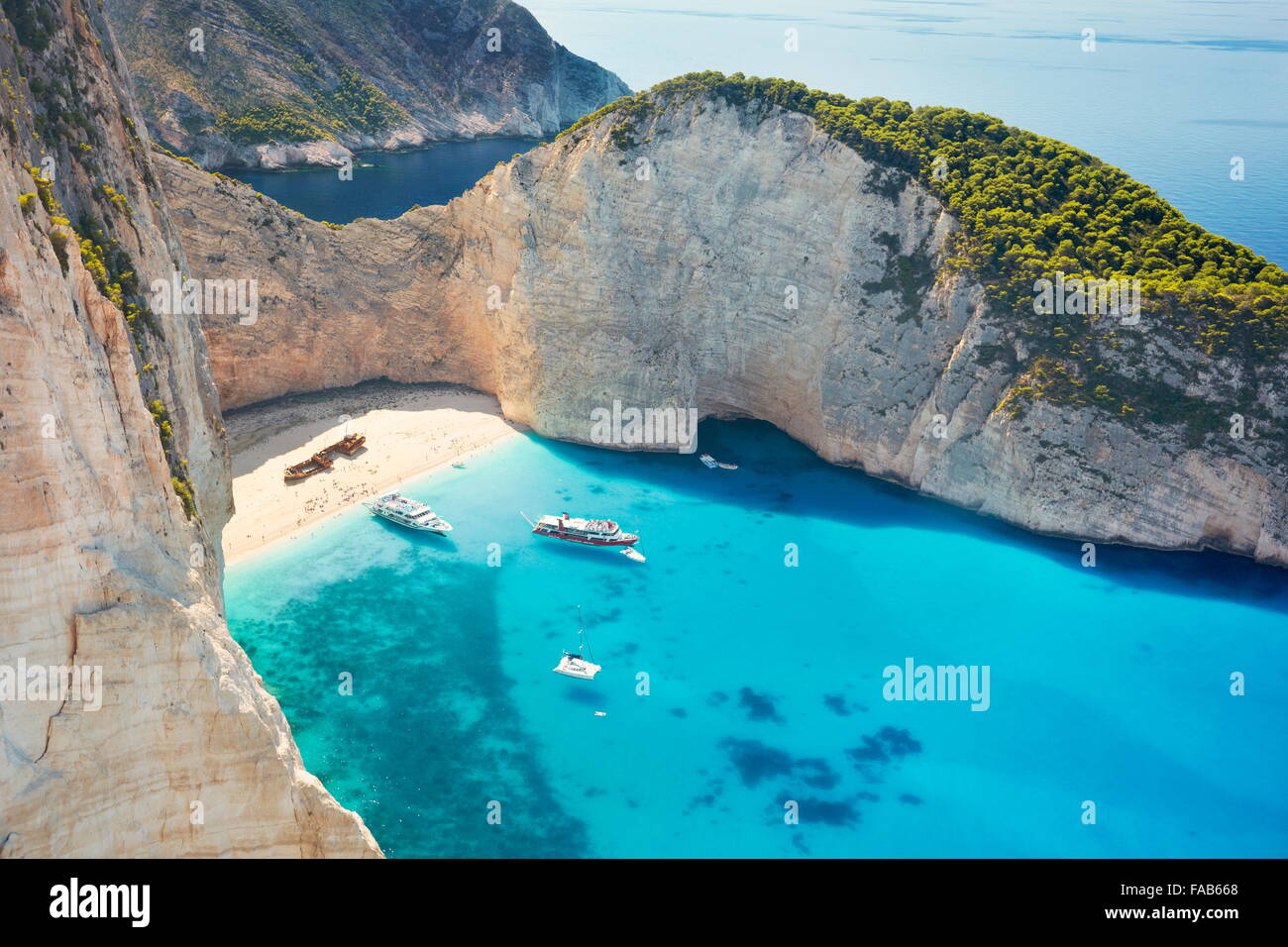 Griechenland - Zakynthos, Navagio Strand, Shipwrack Bucht Stockfotografie - Alamy