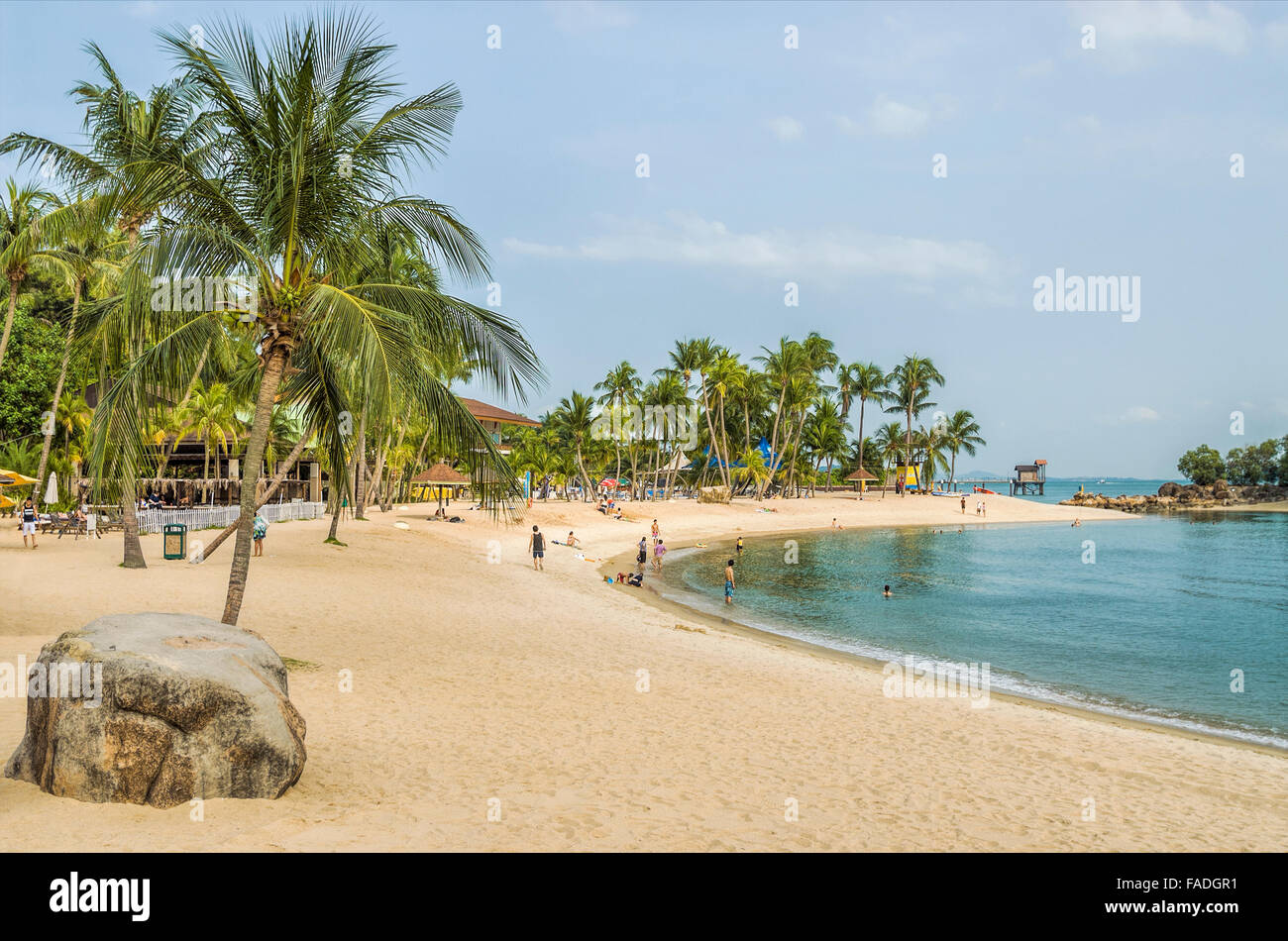 Siloso Beach auf Sentosa Island, Singapur | Siloso Beach Auf der Insel ...