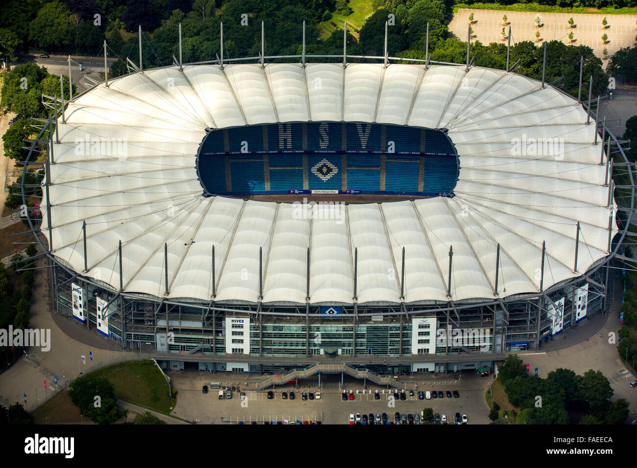 Luftaufnahme, AOL Arena Hamburg, Stadion des Hamburger SV ... Luftaufnahme, AOL Arena Hamburg, Stadion des Hamburger SV ...