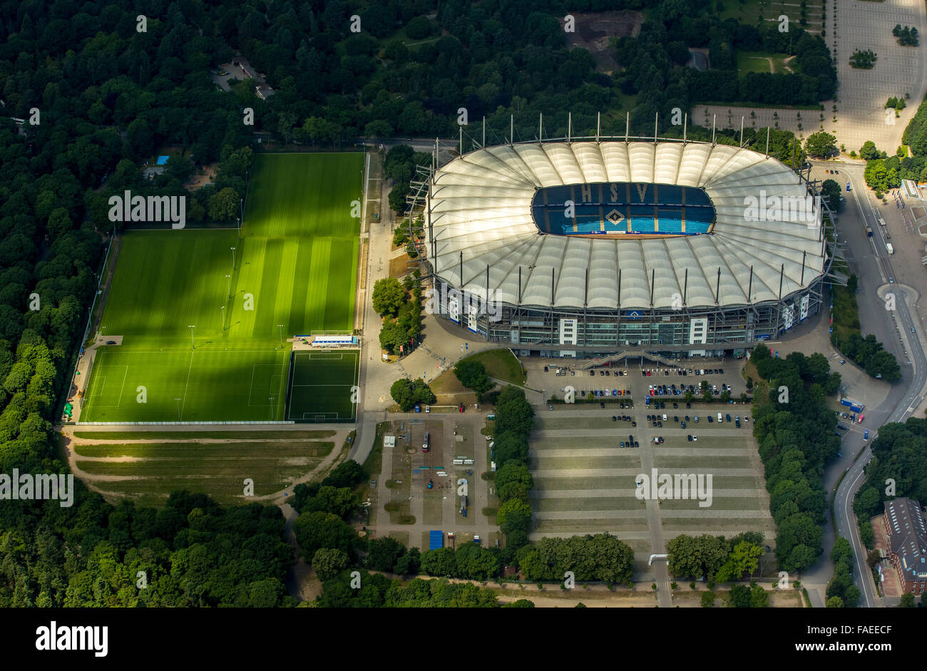 Luftaufnahme, AOL Arena Hamburg, Stadion des Hamburger SV ... Luftaufnahme, AOL Arena Hamburg, Stadion des Hamburger SV ...