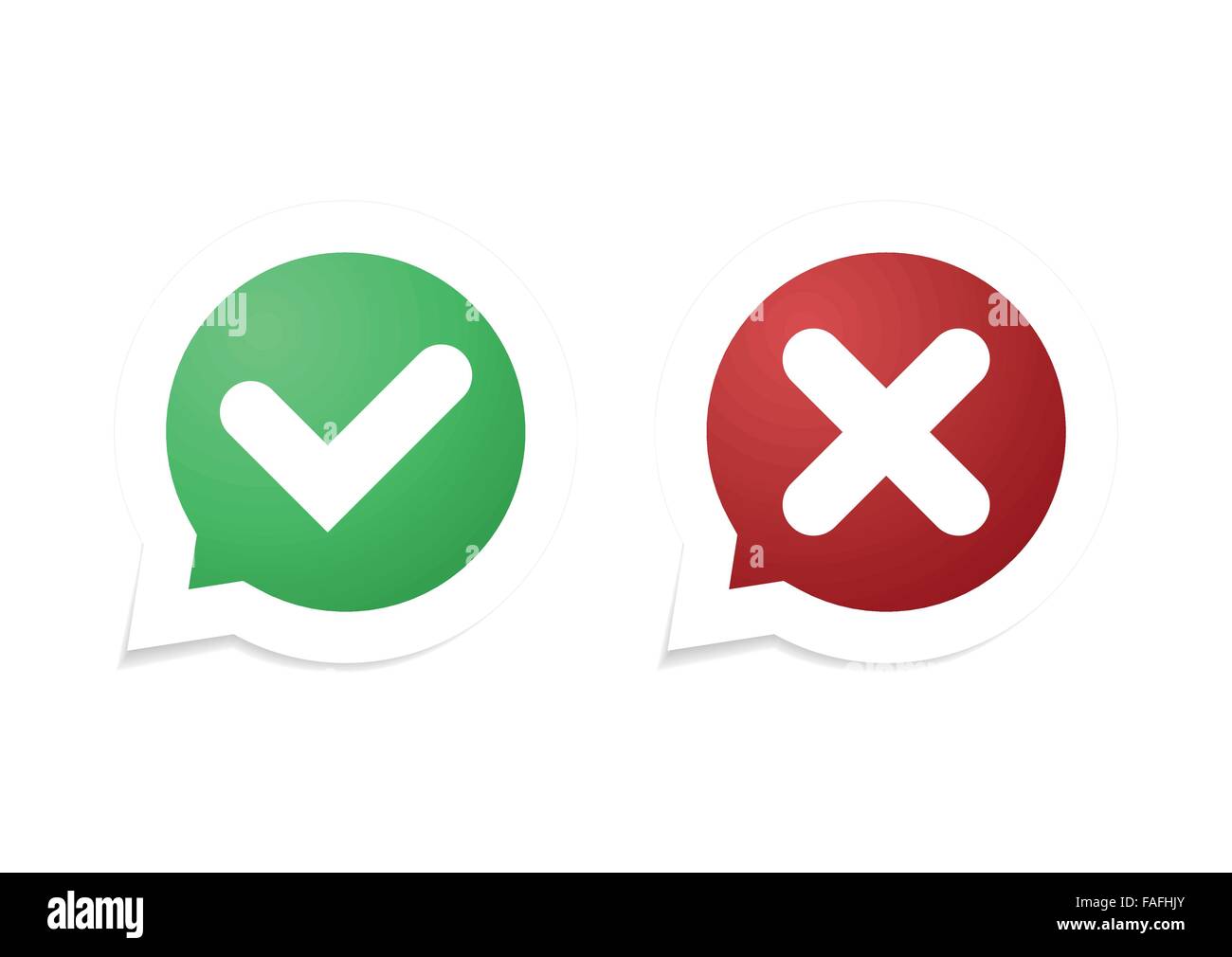 Vektor bestätigen "und" Abbrechen-Symbol Stock-Vektorgrafik - Alamy