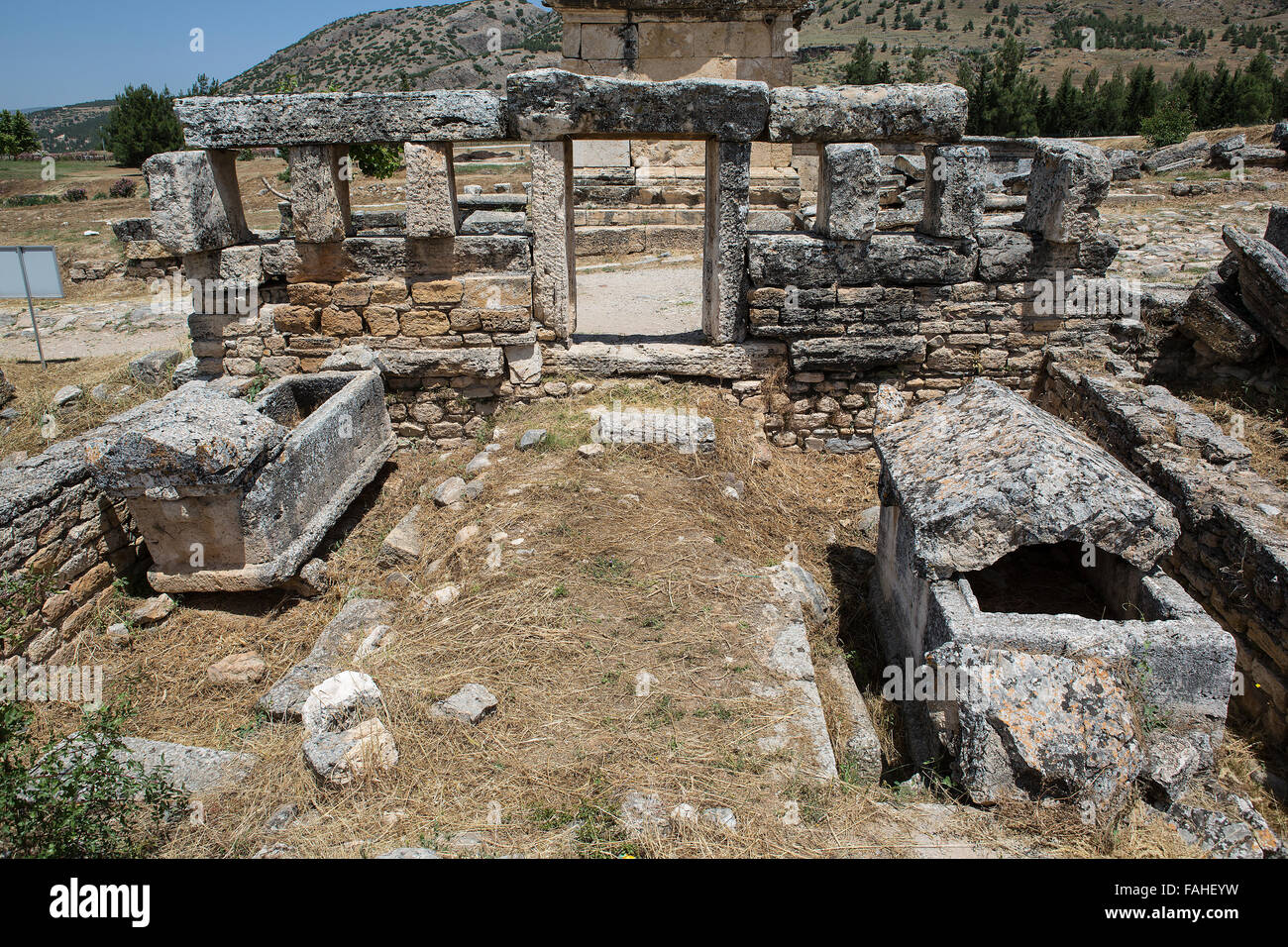 Grab in nördlichen Nekropole von Hierapolis, Denizli, Türkei ...