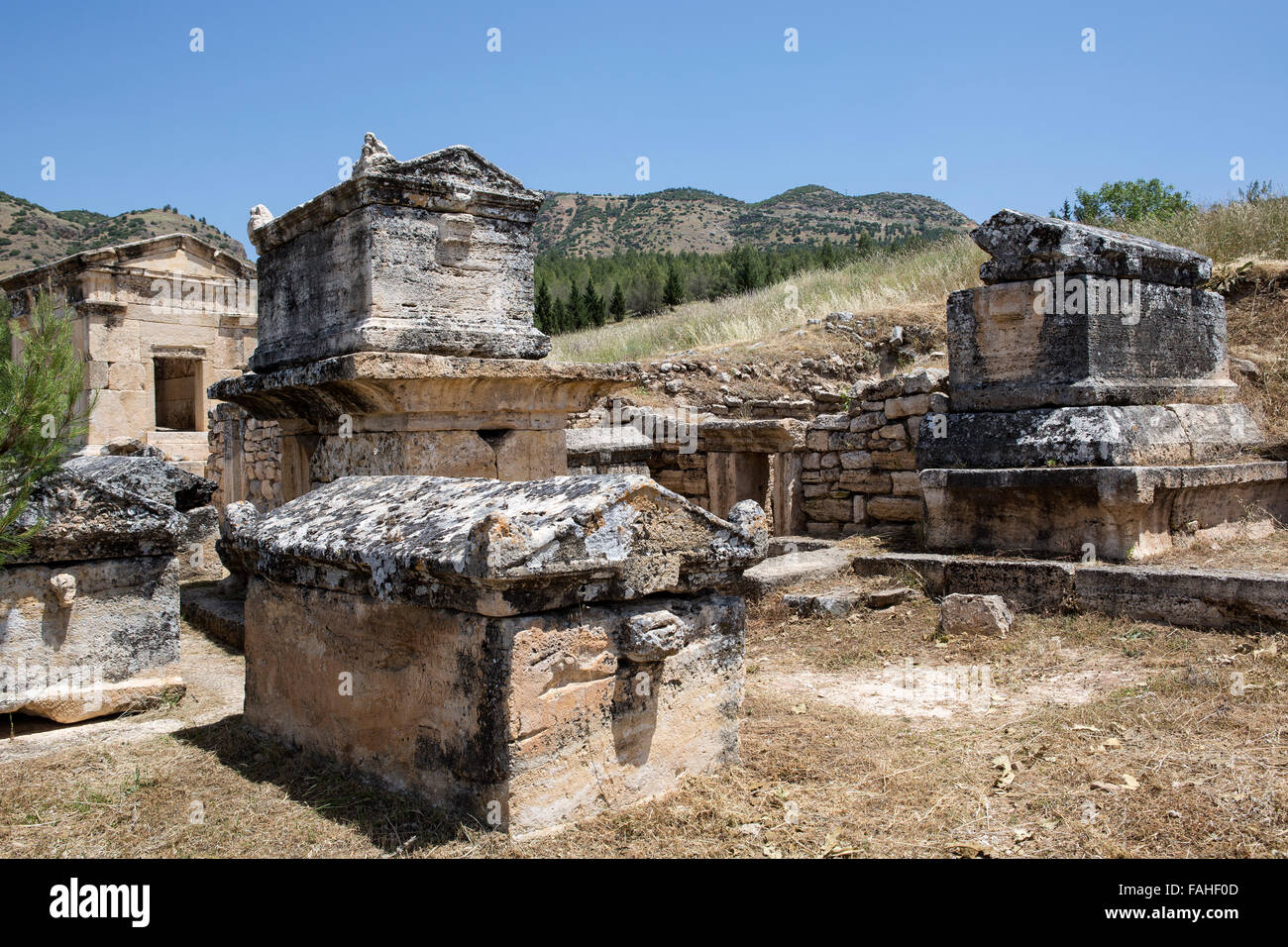 Grab in nördlichen Nekropole von Hierapolis, Denizli, Türkei ...
