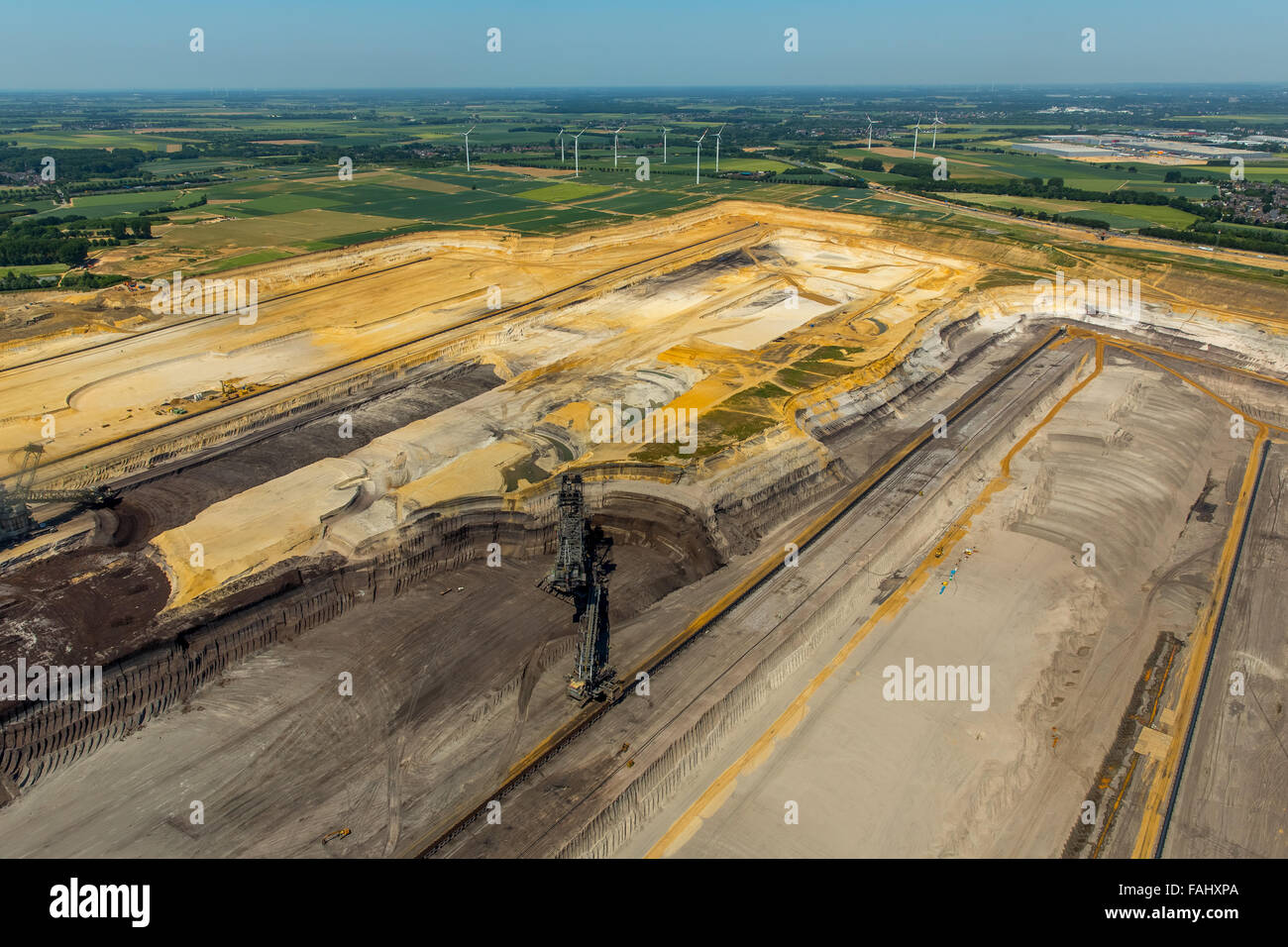 Luftbild, Braunkohle, Braunkohle Bergbau Inden in der Nähe von Jülich ...